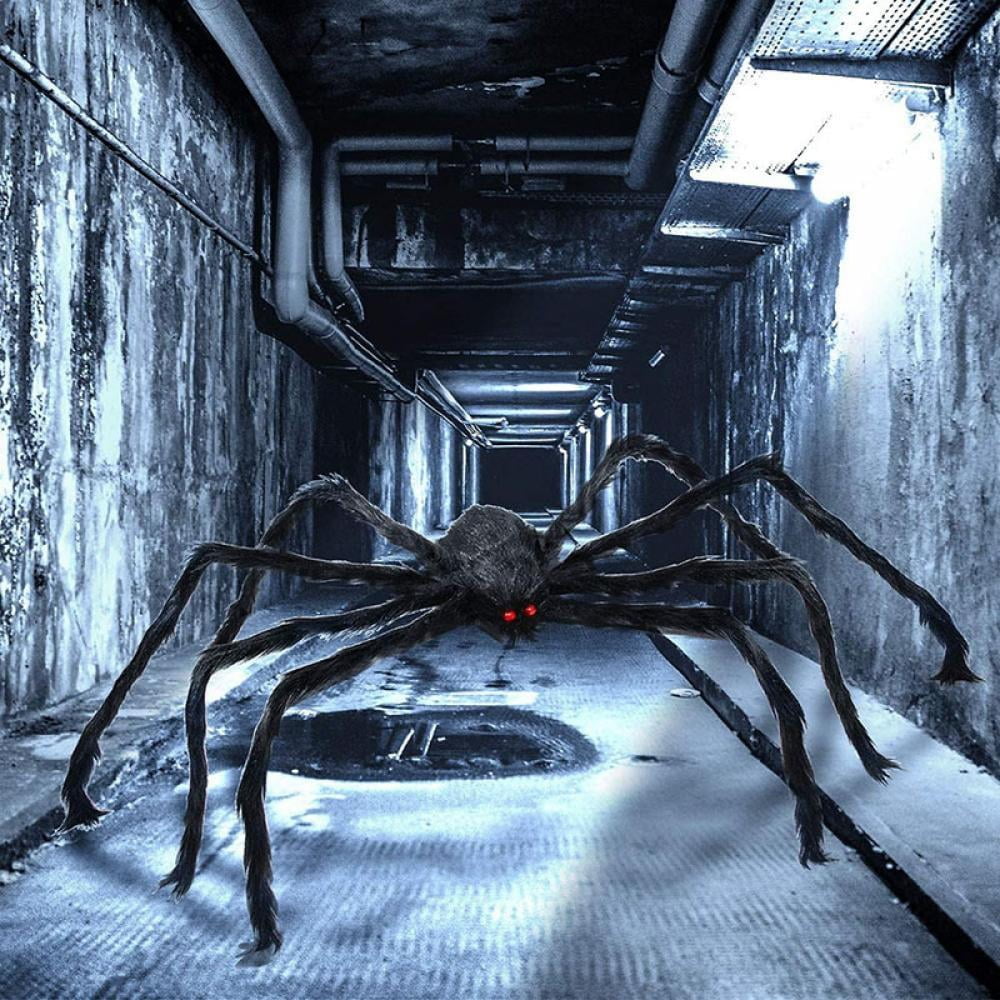 Halloween Giant Spider Decorations, 200cm Large Spider Realistic Scary ...
