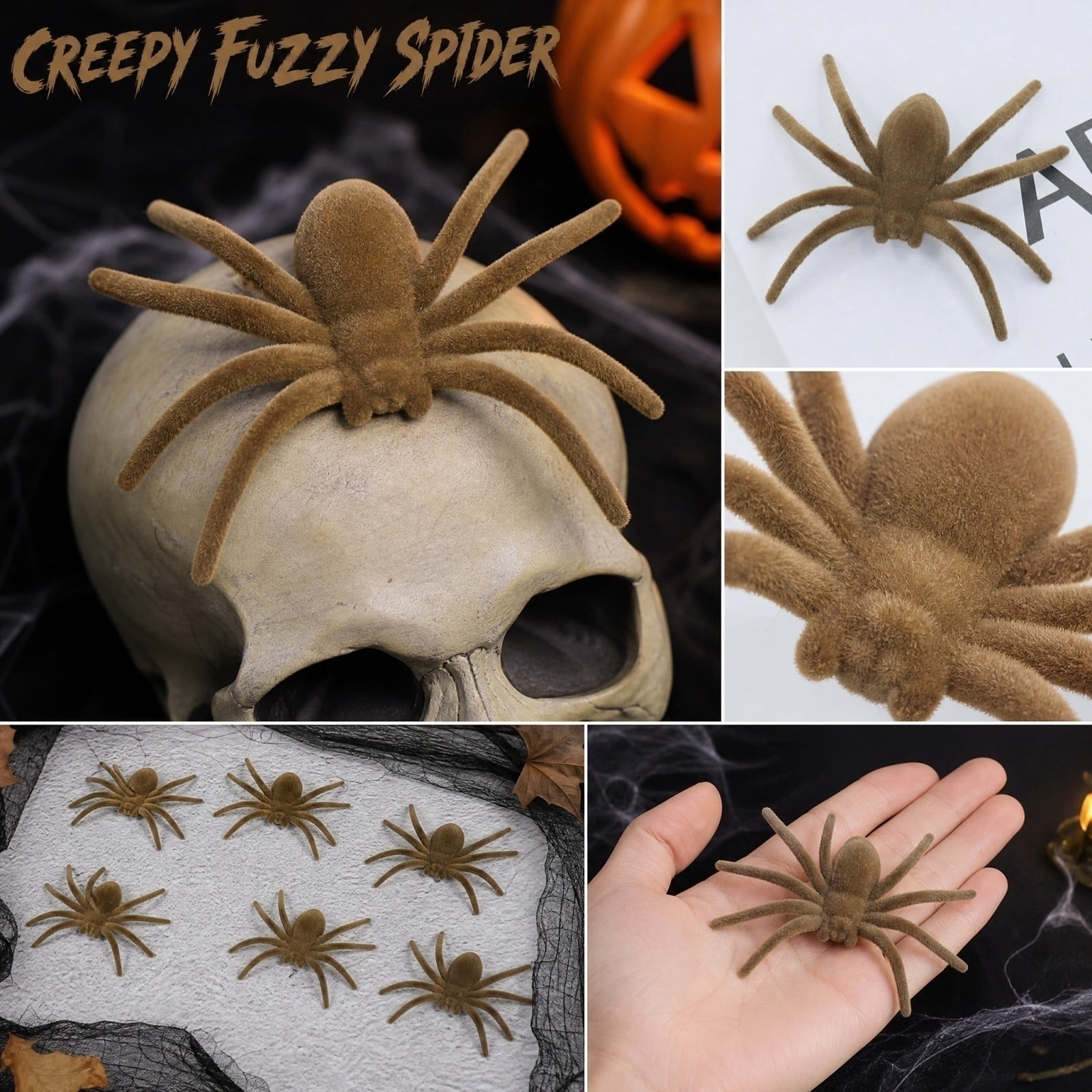 Halloween Giant Spider, Outdoor Halloween Decorations Large Fake Hairy ...