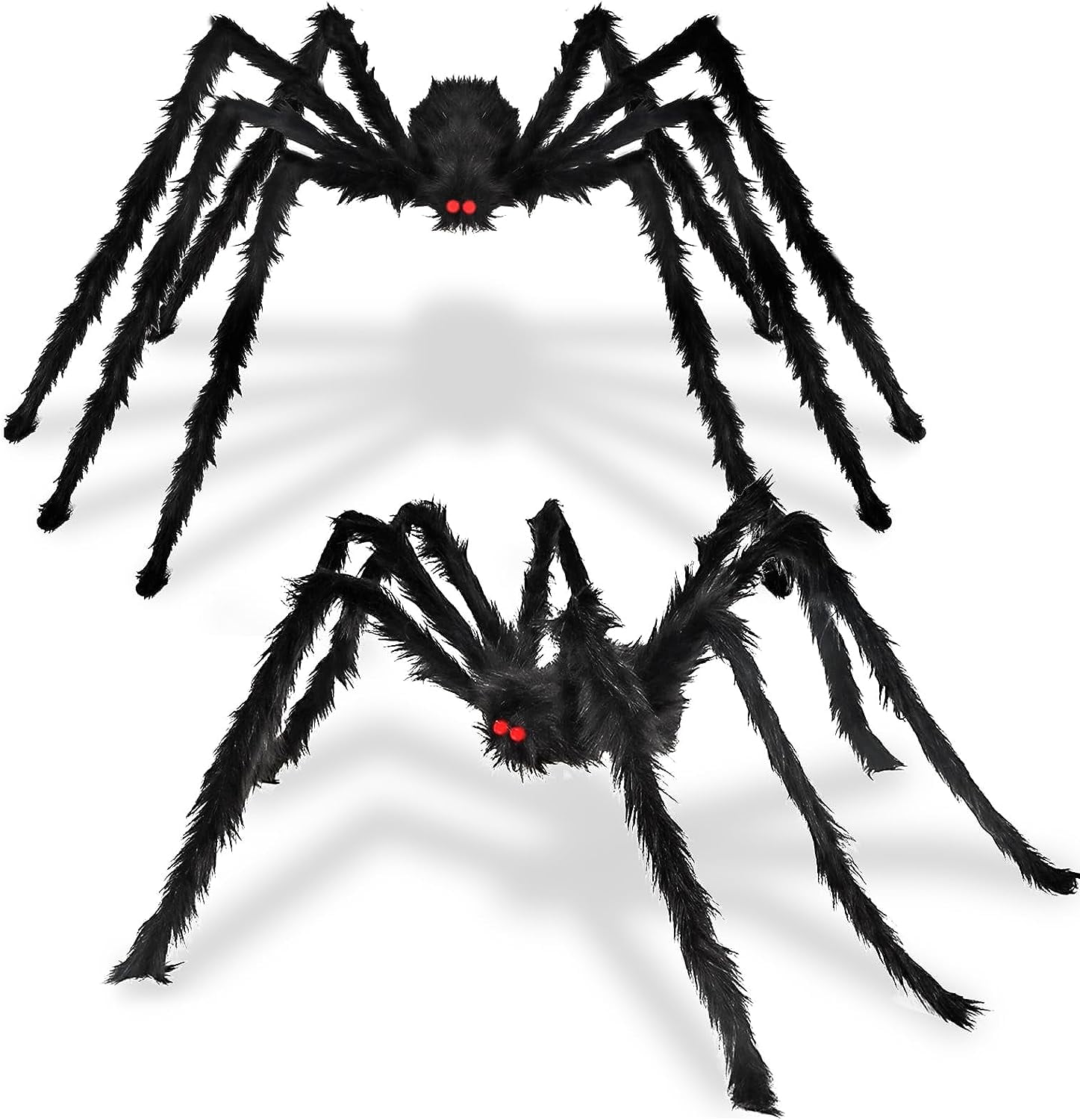 Halloween Giant Spiders 5 Ft. Realistic Hairy Decorations - Scary and ...