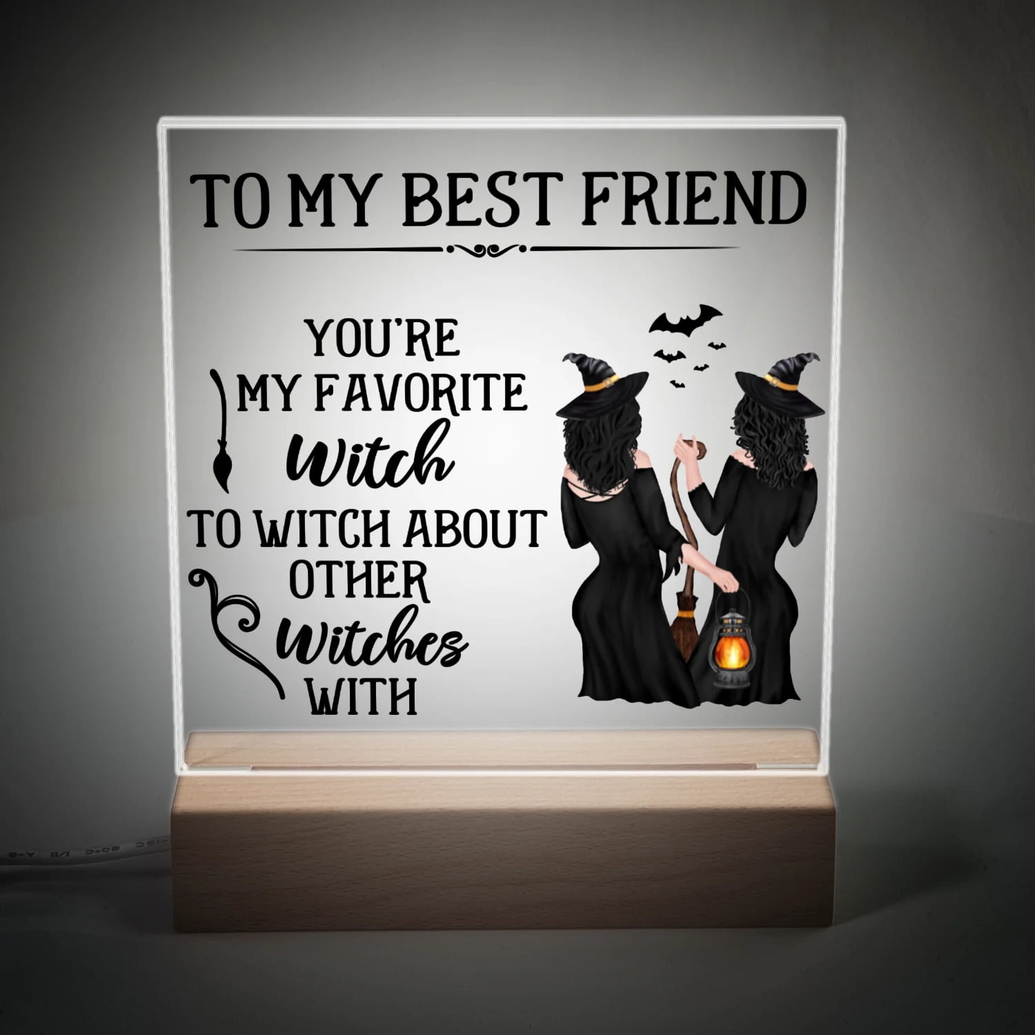 Halloween Gift for Best Friend To My Favorite Witch Best Friend Acrylic ...