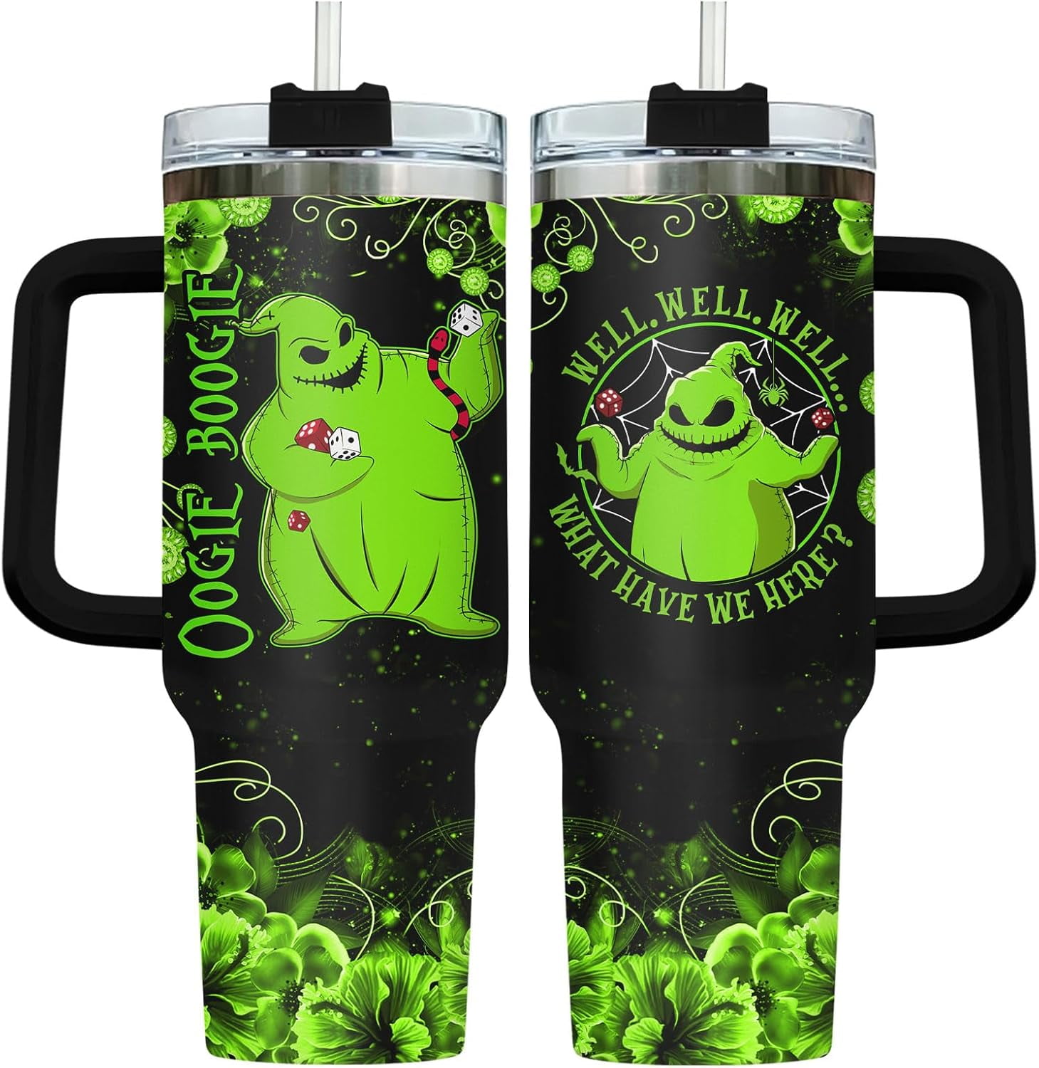 Halloween Gifts for Women Men Boys Girls, Black Spooky Boo Tumbler 40 ...