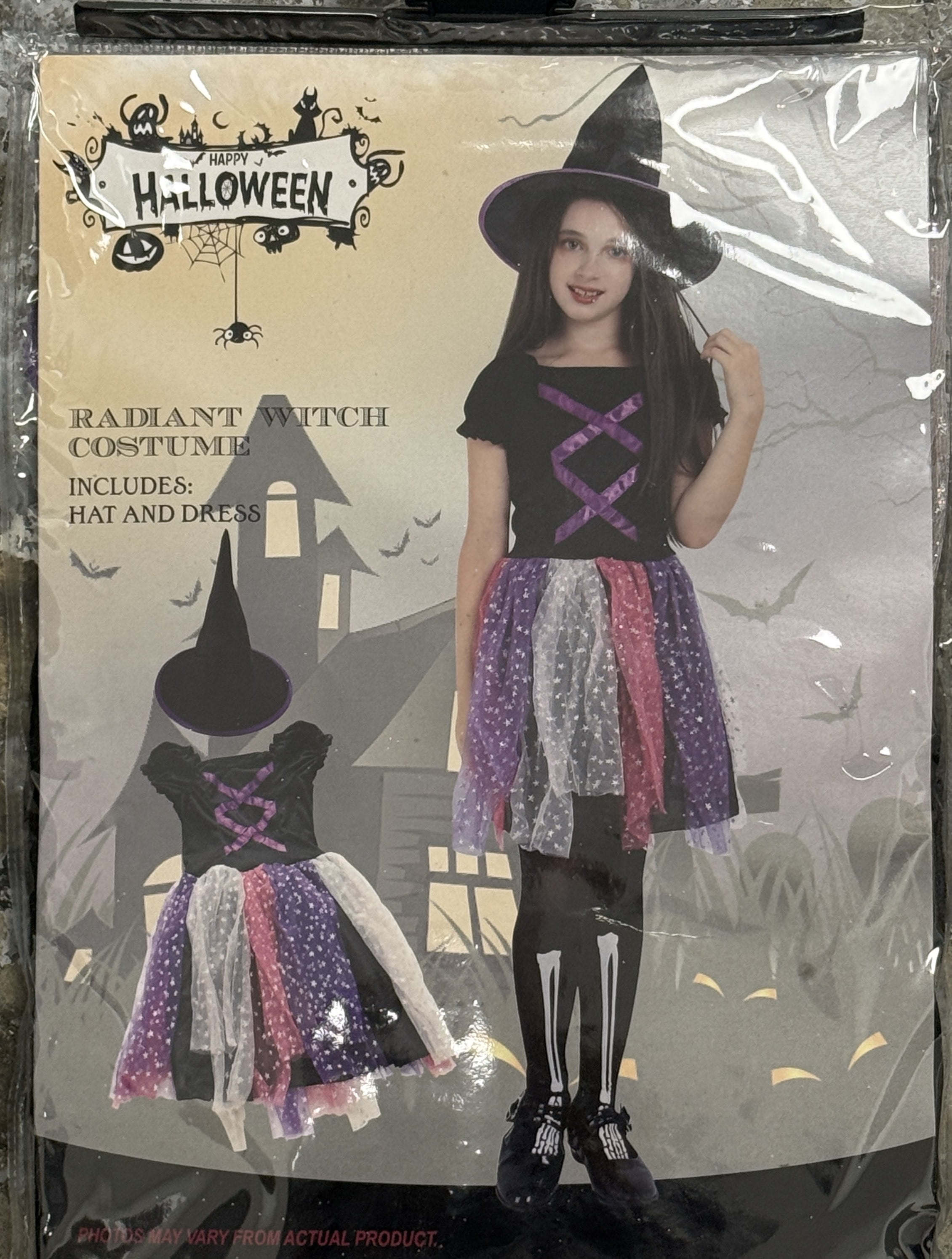 Halloween Girls Radiant Witch Costume, Hat and Dress Included (4-6 ...