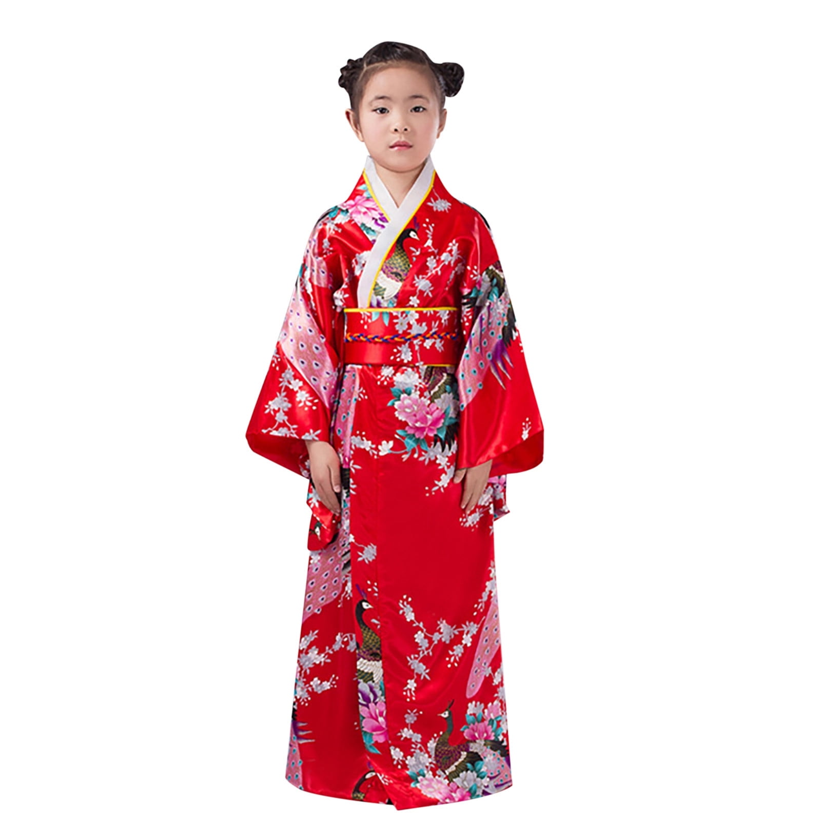 Girls Sleepwear & Robes Japanese Traditional Dress Kimono Robe For Kids ...