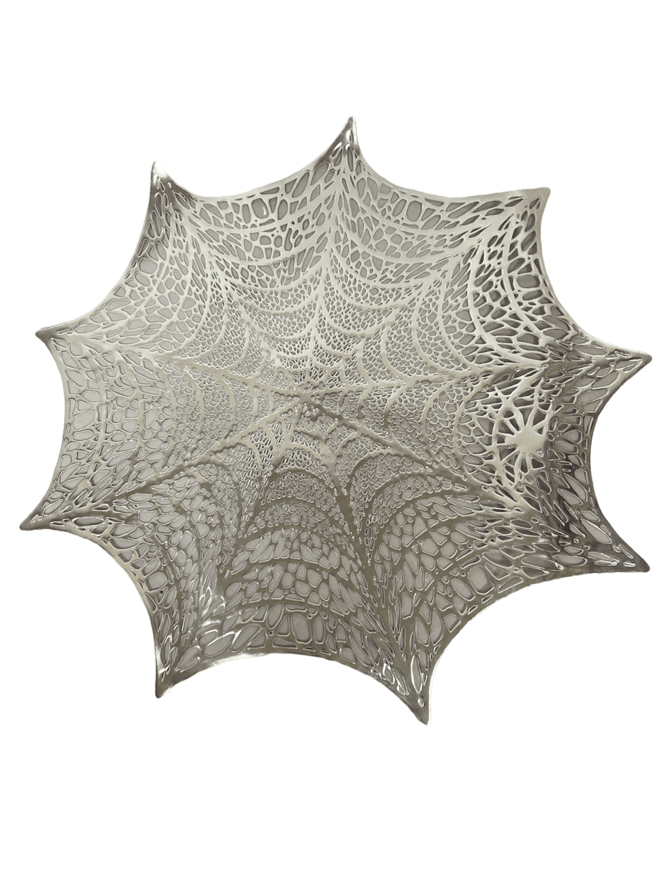 Halloween Glossy Silver Spider Web Vinyl CutOut Placemat Spiderweb ...