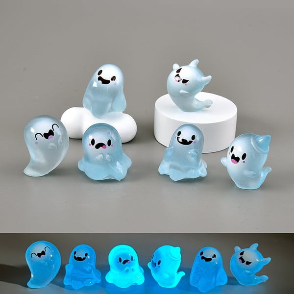 Halloween Glow Ghost Blind Box – Random Mini Resin Figurines, Cute ...