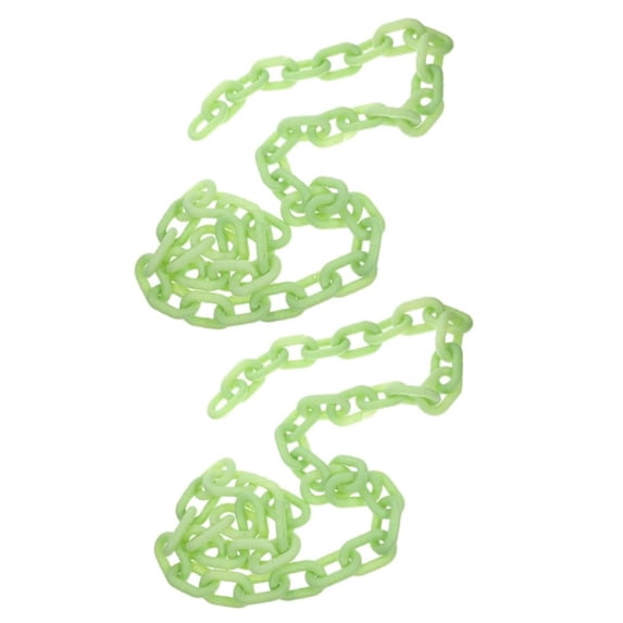 Halloween Glow-in-the-Dark Chains – 2 Pack, 40” Plastic Spooky Props ...