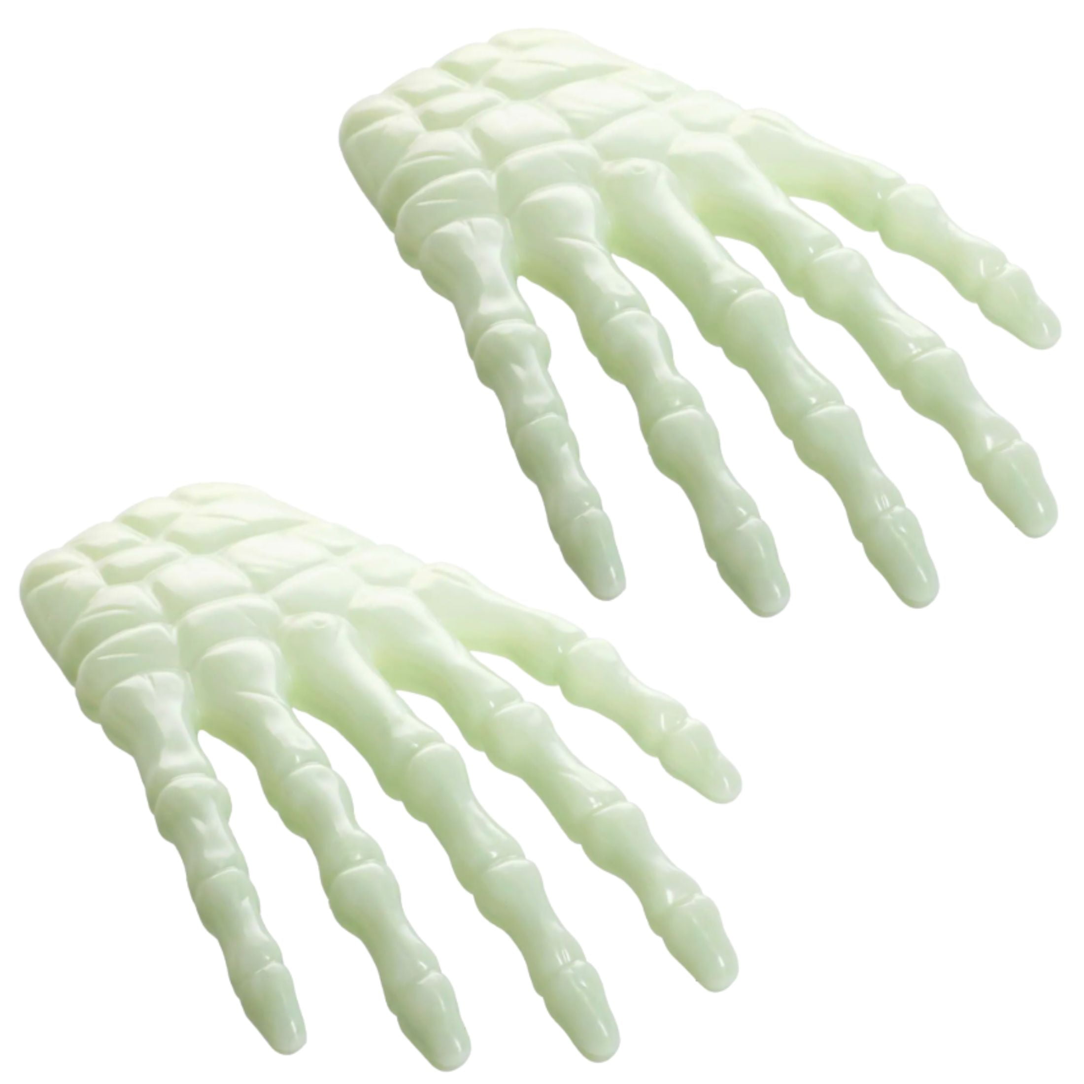 Halloween Glow-in-the-Dark Skeleton Hands, 8.25x5-in. Spooky Decorative ...