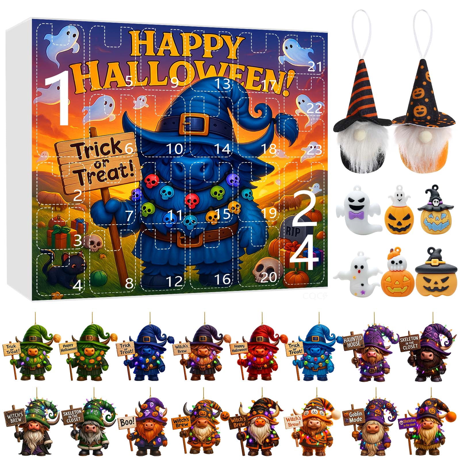 Halloween Advent Calendar 2025 Halloween Countdown Calendars with 24 ...