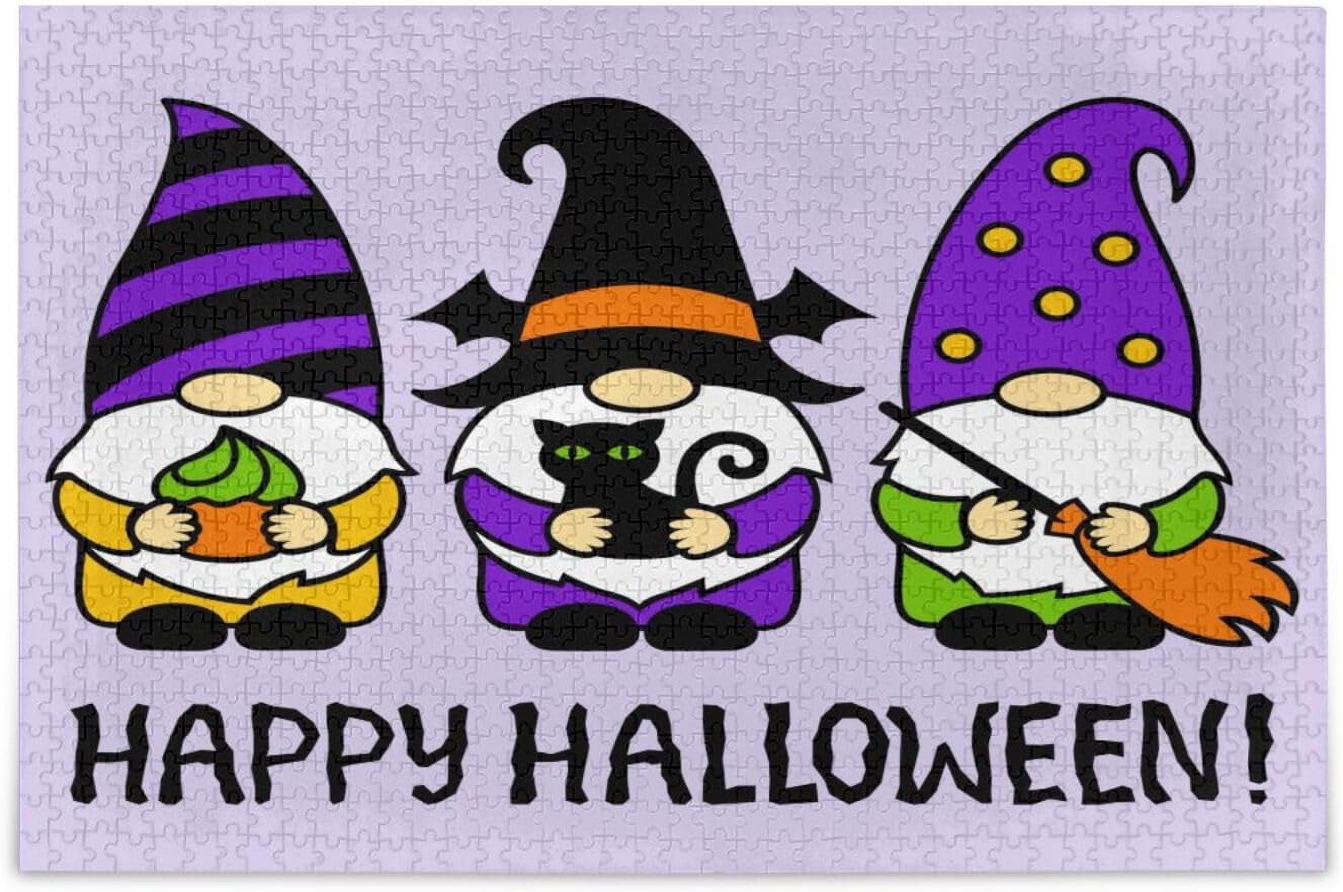 Halloween Gnome Jigsaw Puzzle 1000 PiecesDie-Cut Puzzle Pieces Are Easy ...