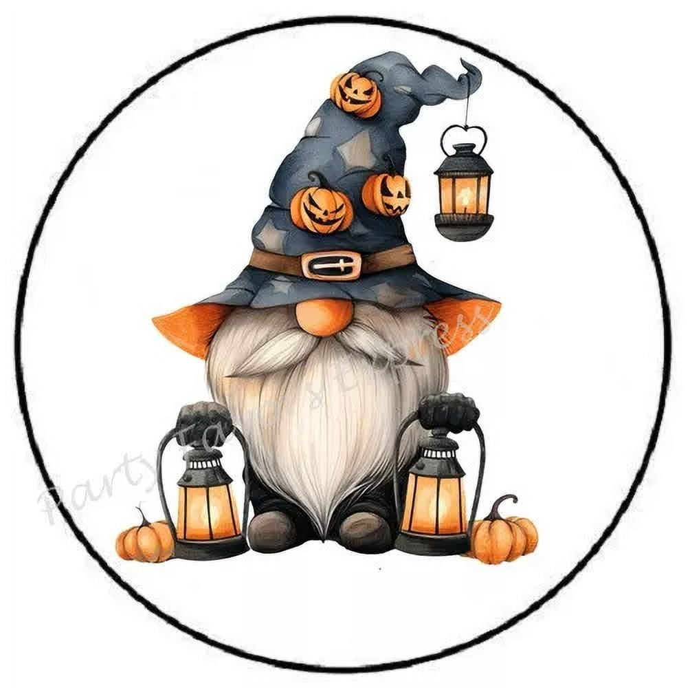 Halloween Gnome With Lanterns Sticker Party Favors Sticker Envelope ...