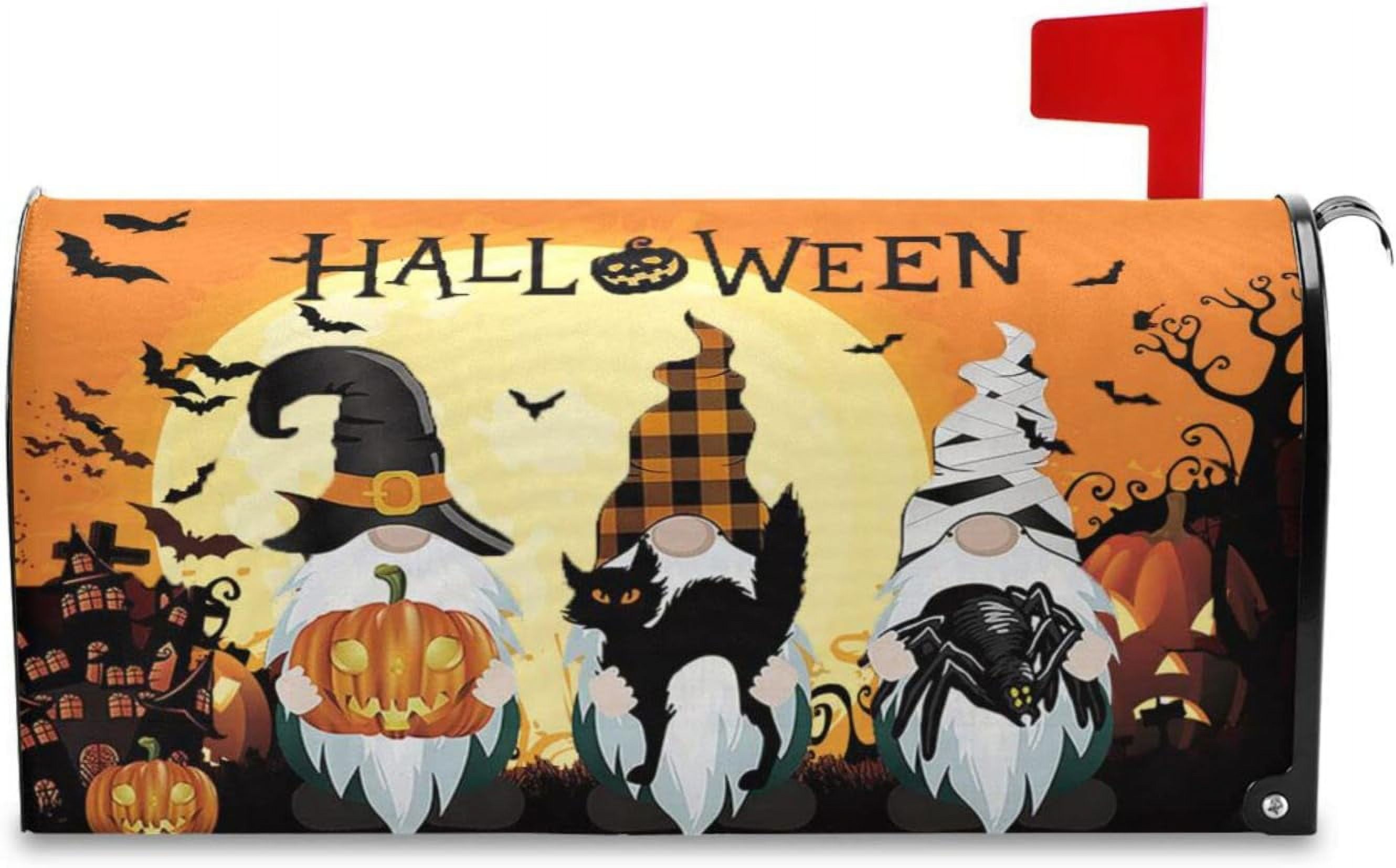 Halloween Gnome Magnetic Mailbox Cover Autumn Fall Mailbox Cover ...