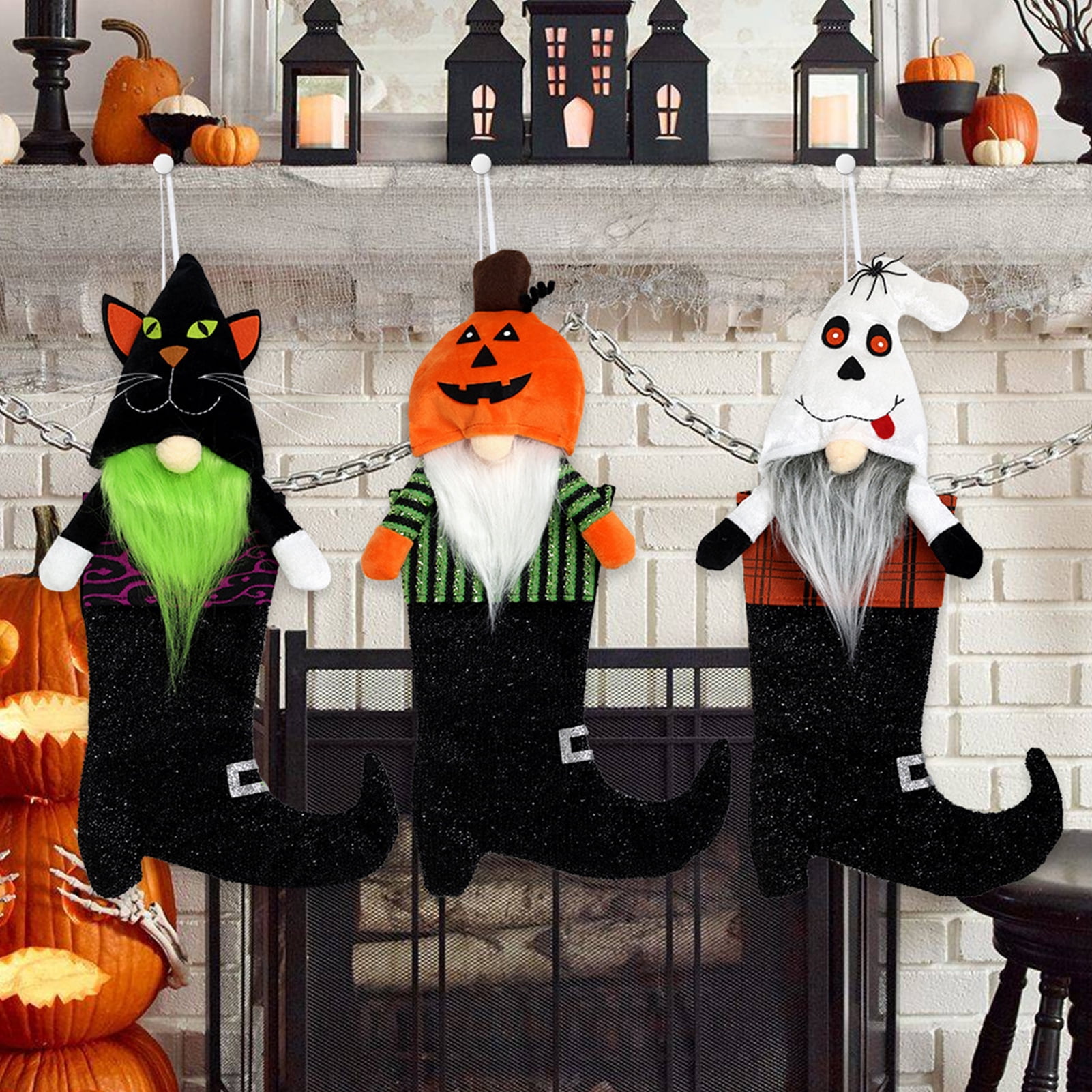 Halloween Gnome Stocking Decoration Tall Boot Gnome Doll Stuffed ...