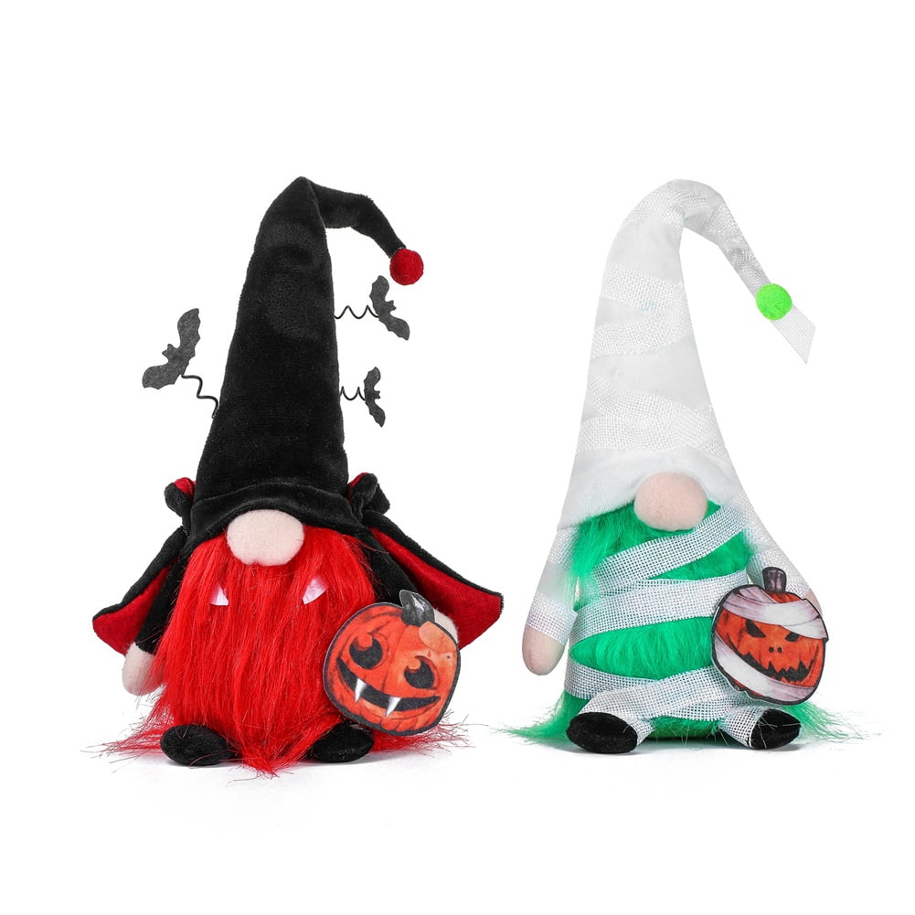 Halloween Gnomes Plush Elf Decoration, Handmade Reaper Witch Vampire ...