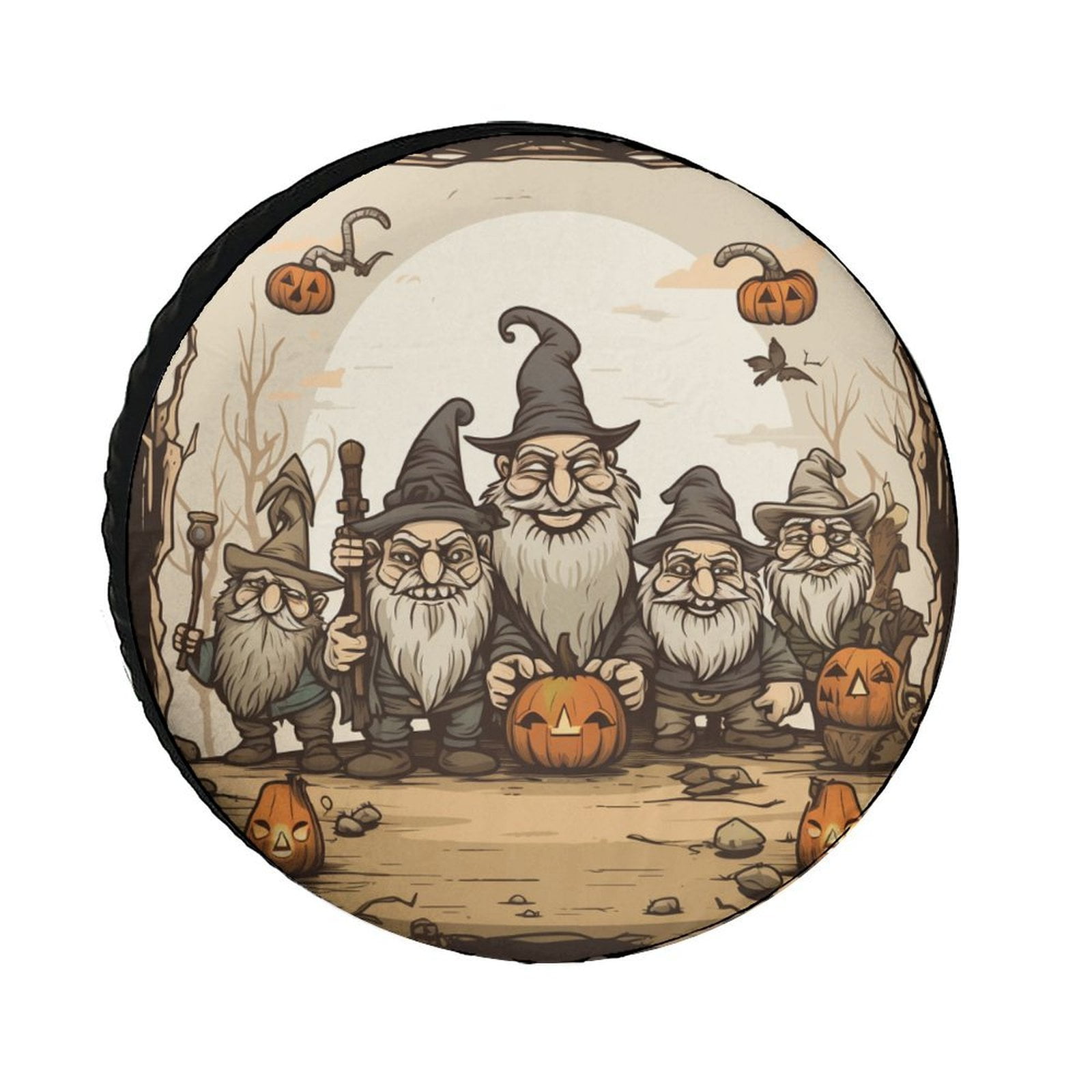 Halloween Gnomes And Pumpkins Camper Spare Tire Cover Happy Halloween ...