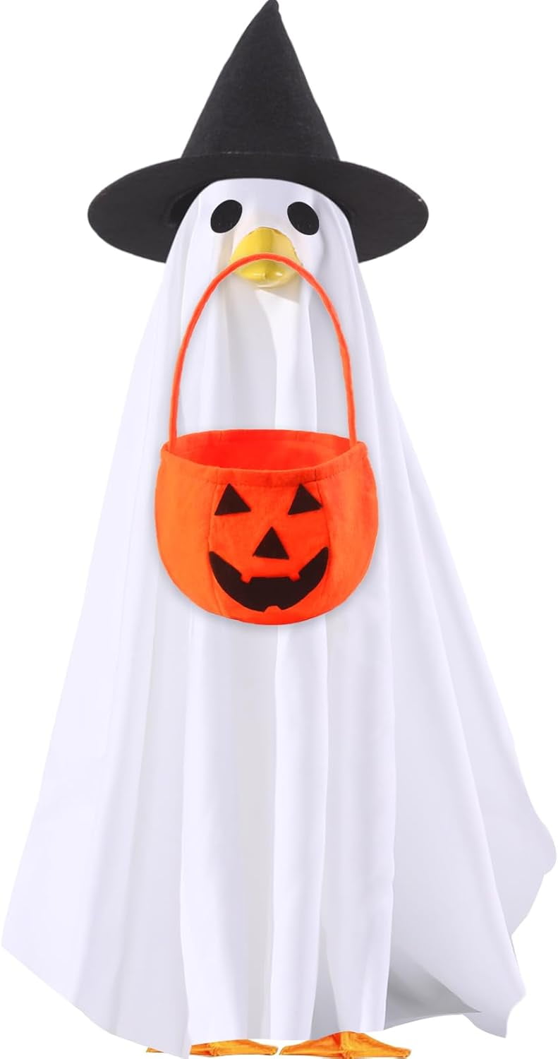 Halloween Goose Outfit Ghost Lawn Porch Goose Clothes Fall Halloween ...