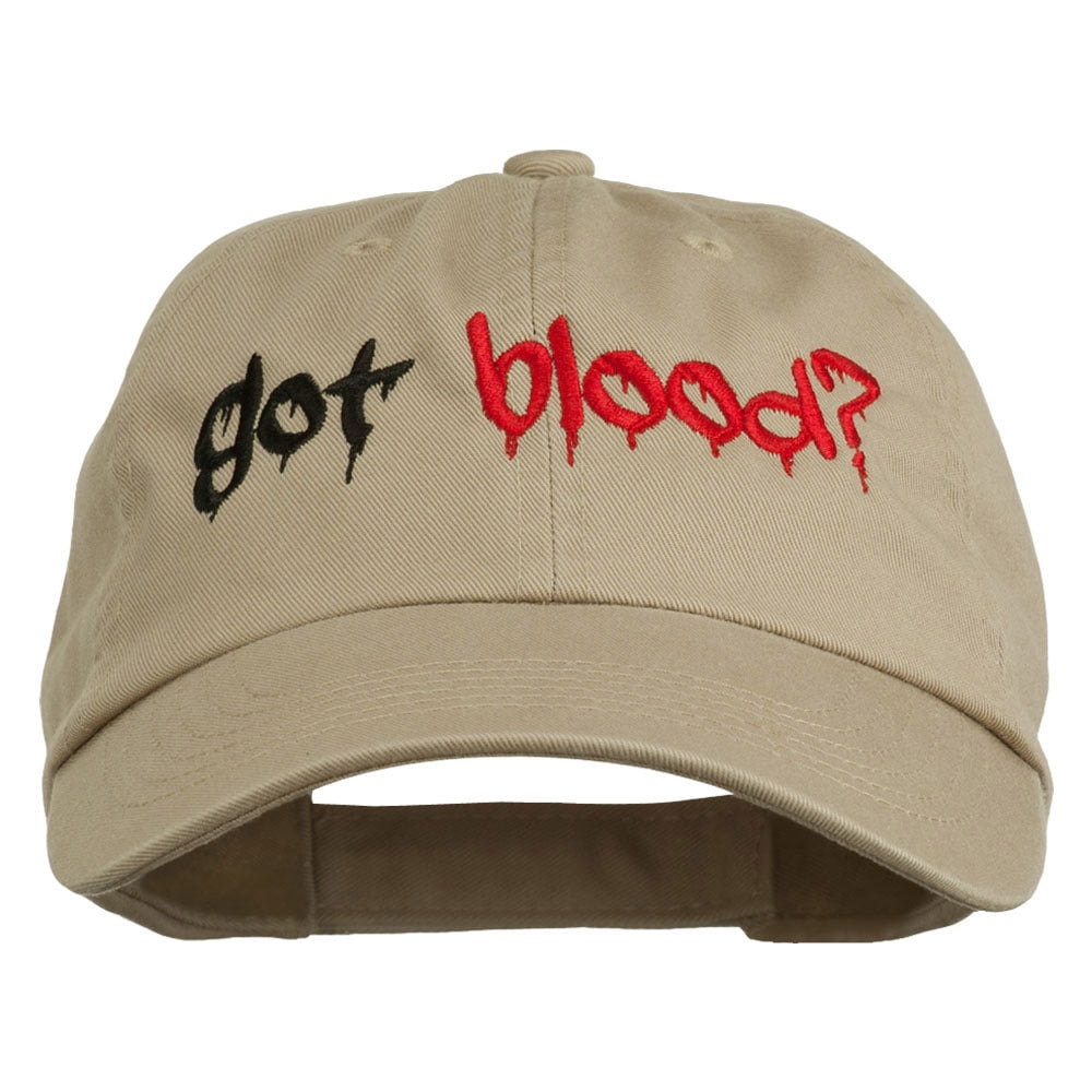 Halloween Got Blood Embroidered Low Profile Washed Cap - Khaki OSFM ...