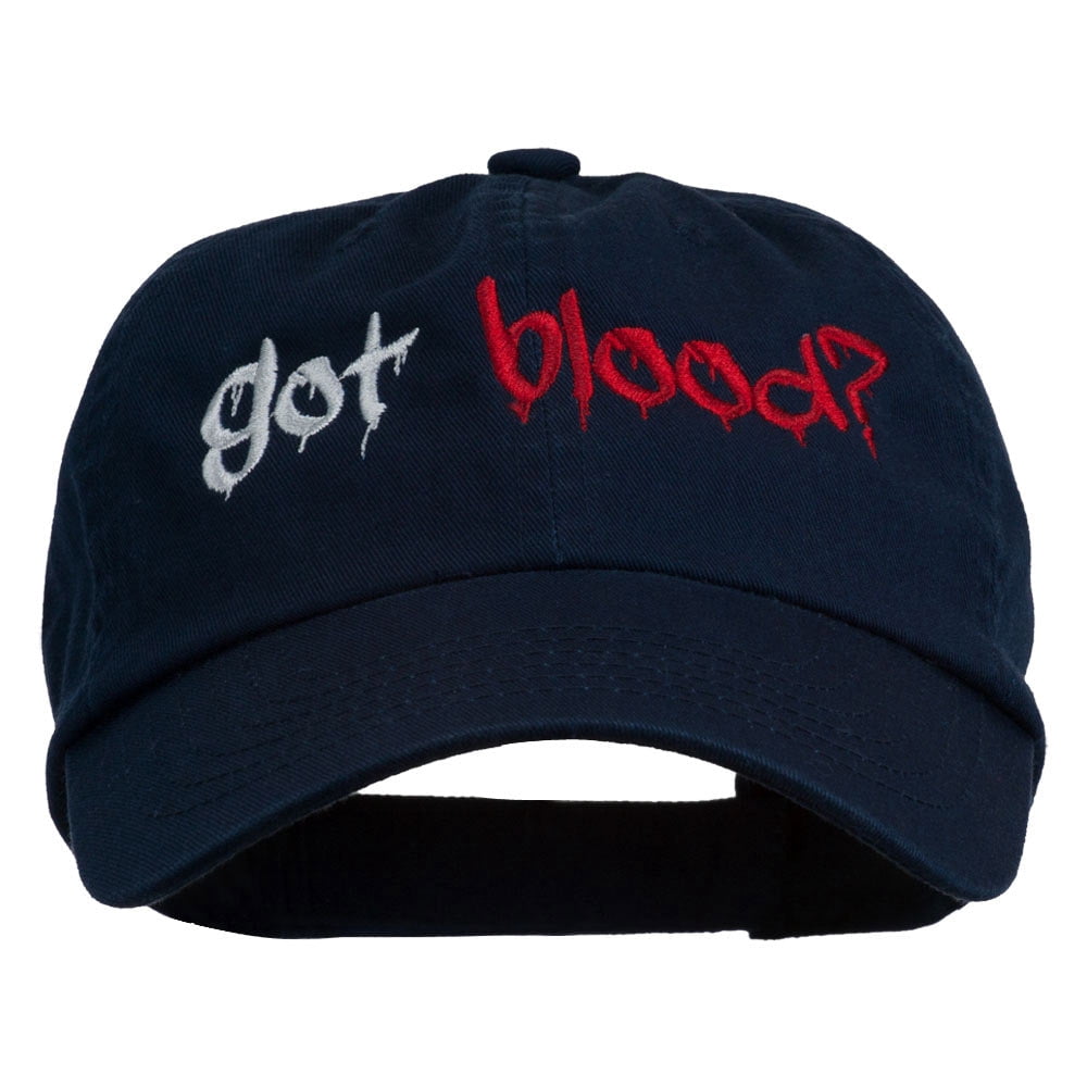 Halloween Got Blood Embroidered Low Profile Washed Cap - Navy OSFM ...