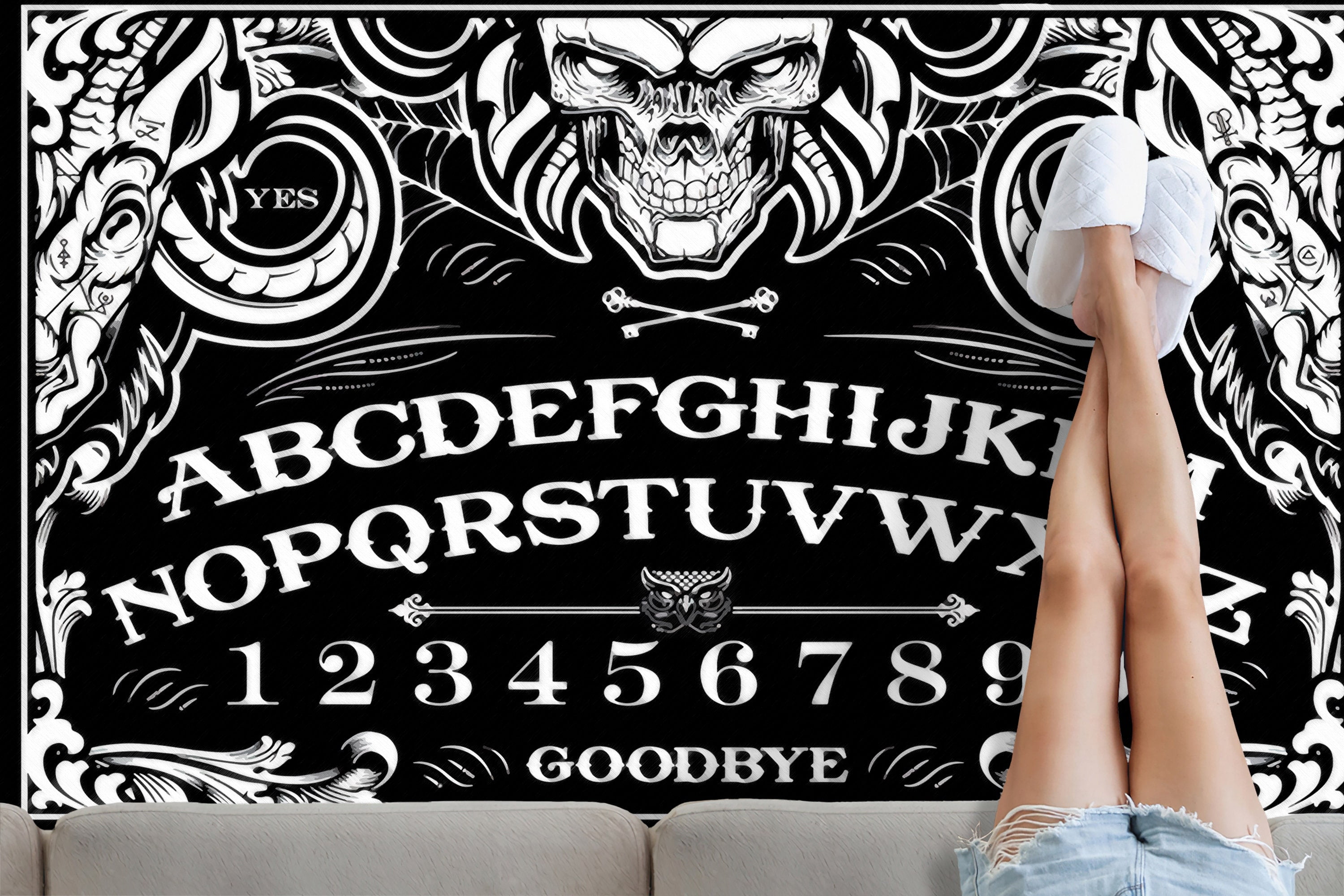 Halloween Gothic Rugs, Bath Rug, Black Rug, Goth Occult Witchcraft Rug ...