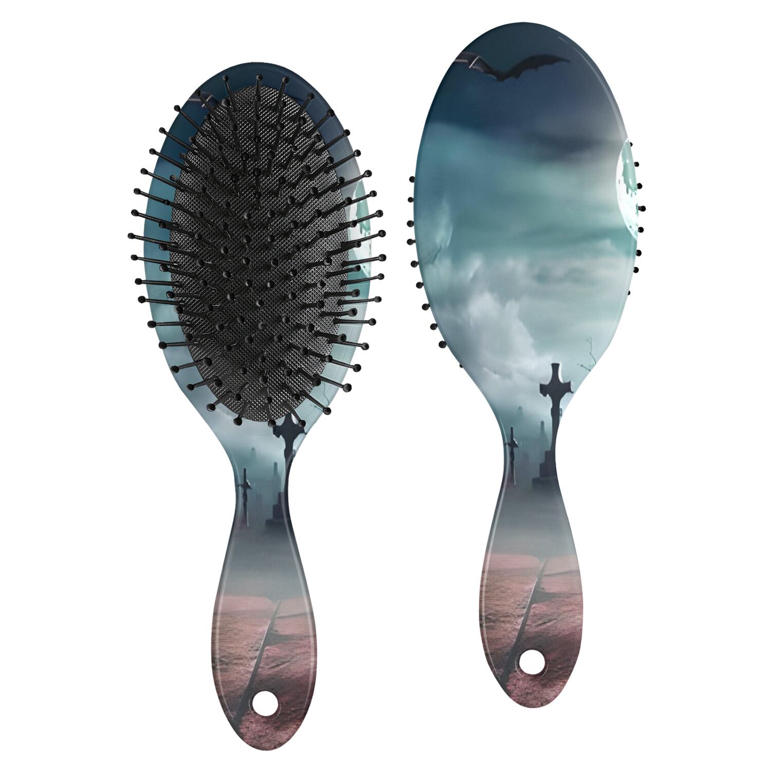 Halloween Graveyard Scene Pattern Hair Brush,Girls Detangling Hair ...