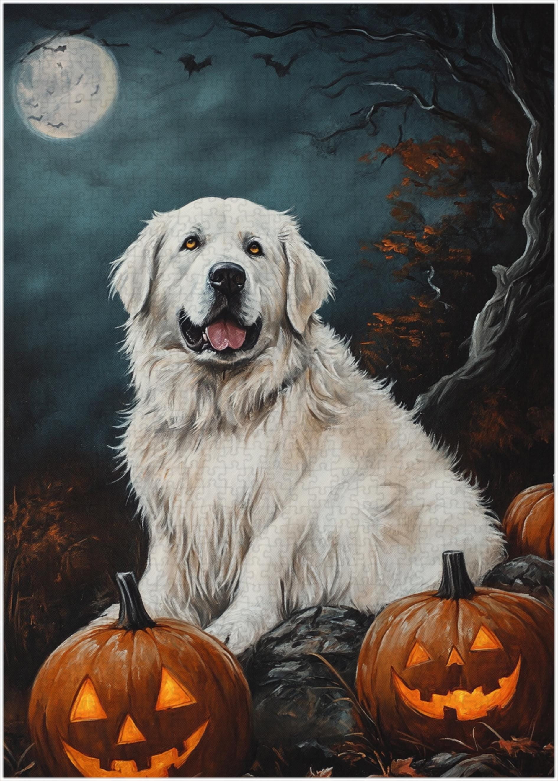 Great Pyrenees Puzzles 1000 Pieces for Adults - Pet Pumpkin Costume ...