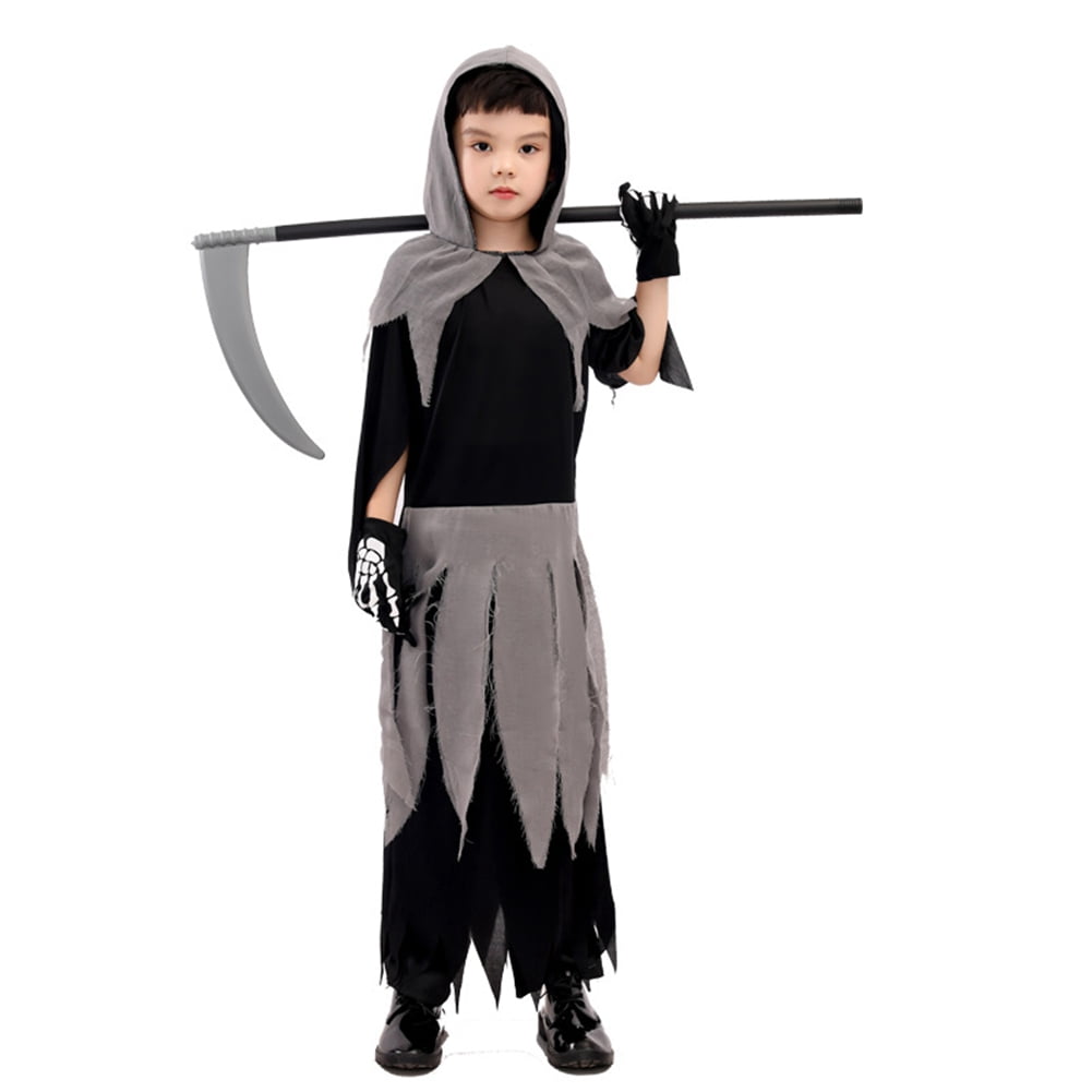 Halloween Grim Reaper Costume Kids Cosplay Reaper Cosplay Halloween ...