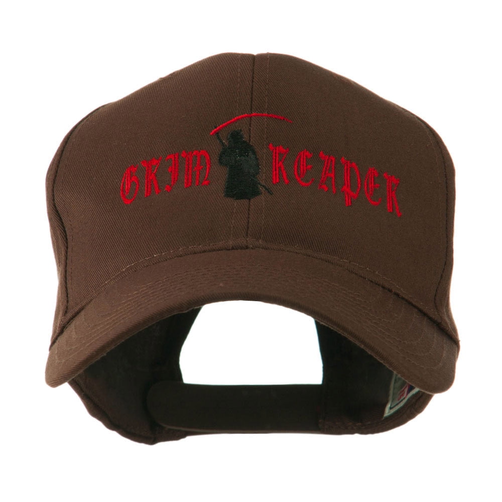 Halloween Grim Reaper Embroidered Cap - Brown OSFM - Walmart.com