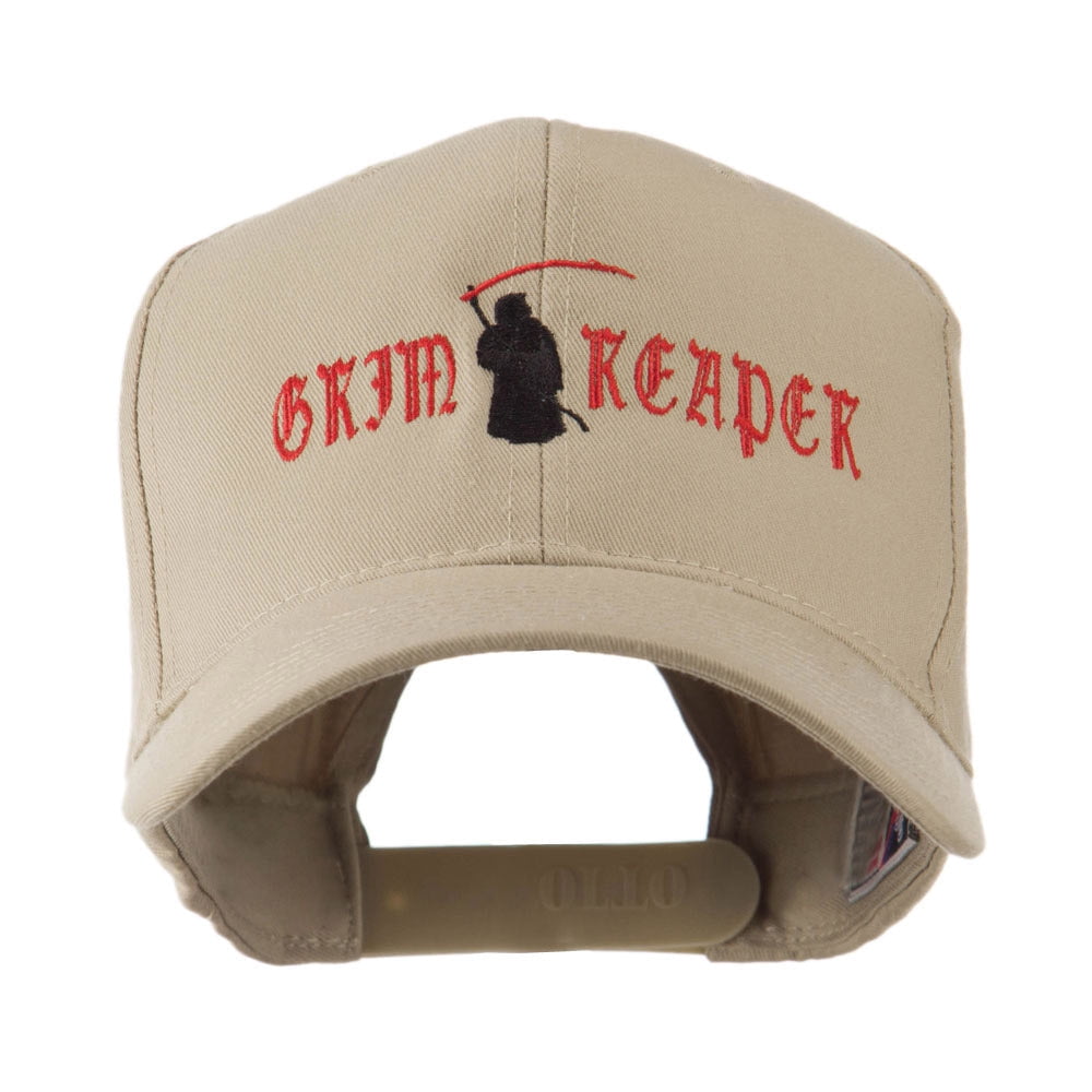 Halloween Grim Reaper Embroidered Cap - Khaki OSFM - Walmart.com