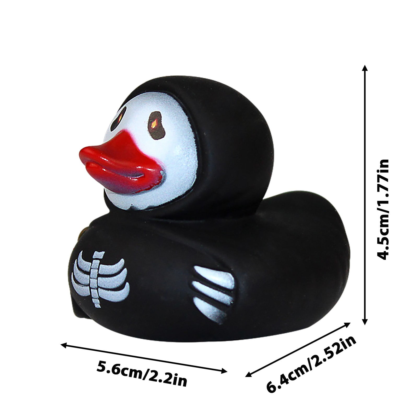 Halloween Grim Reaper Ghost Duck, Pressable Little Black Duck ...