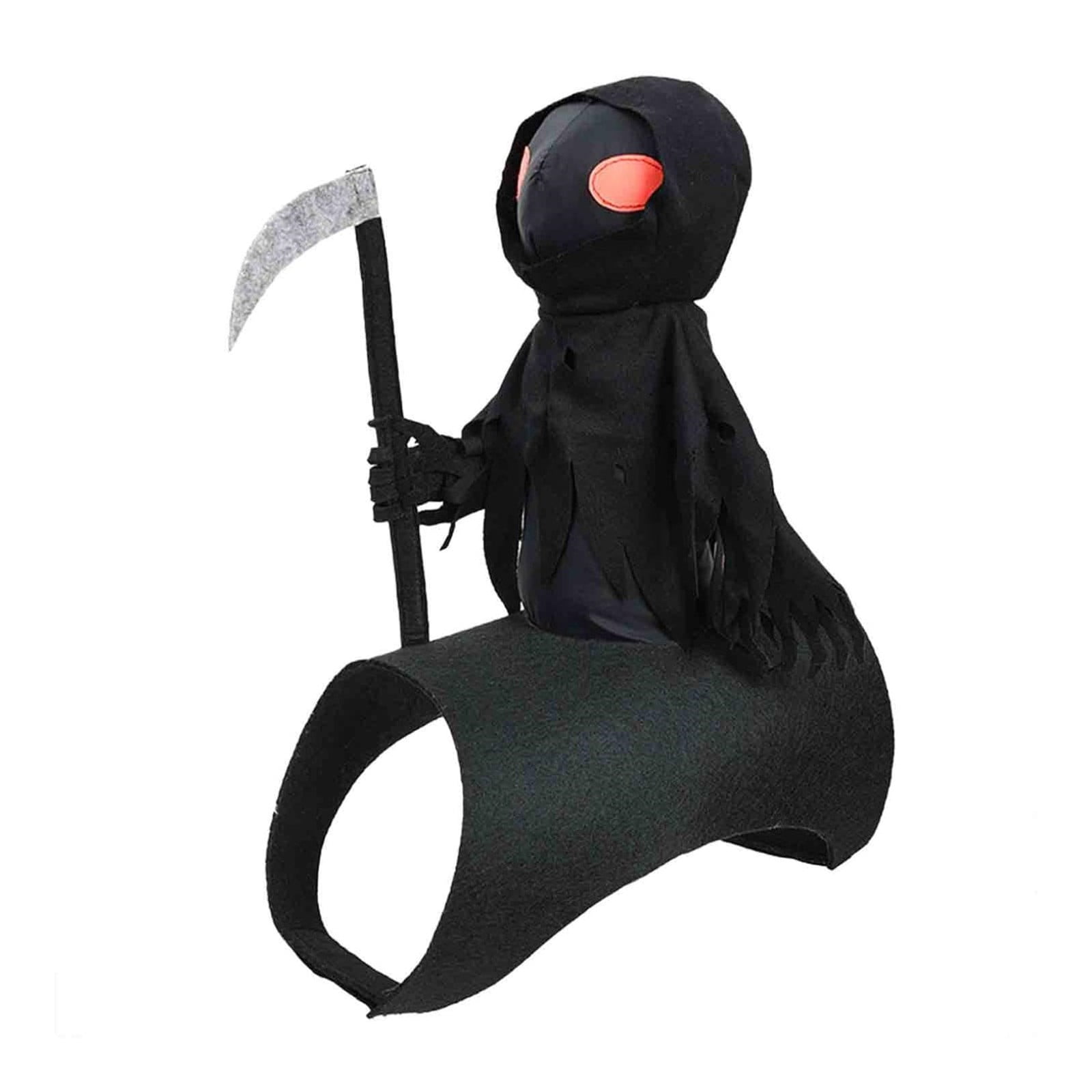Halloween Grim Reaper Pet Costume – Scythe-Wielding Pet Outfit for Dogs ...