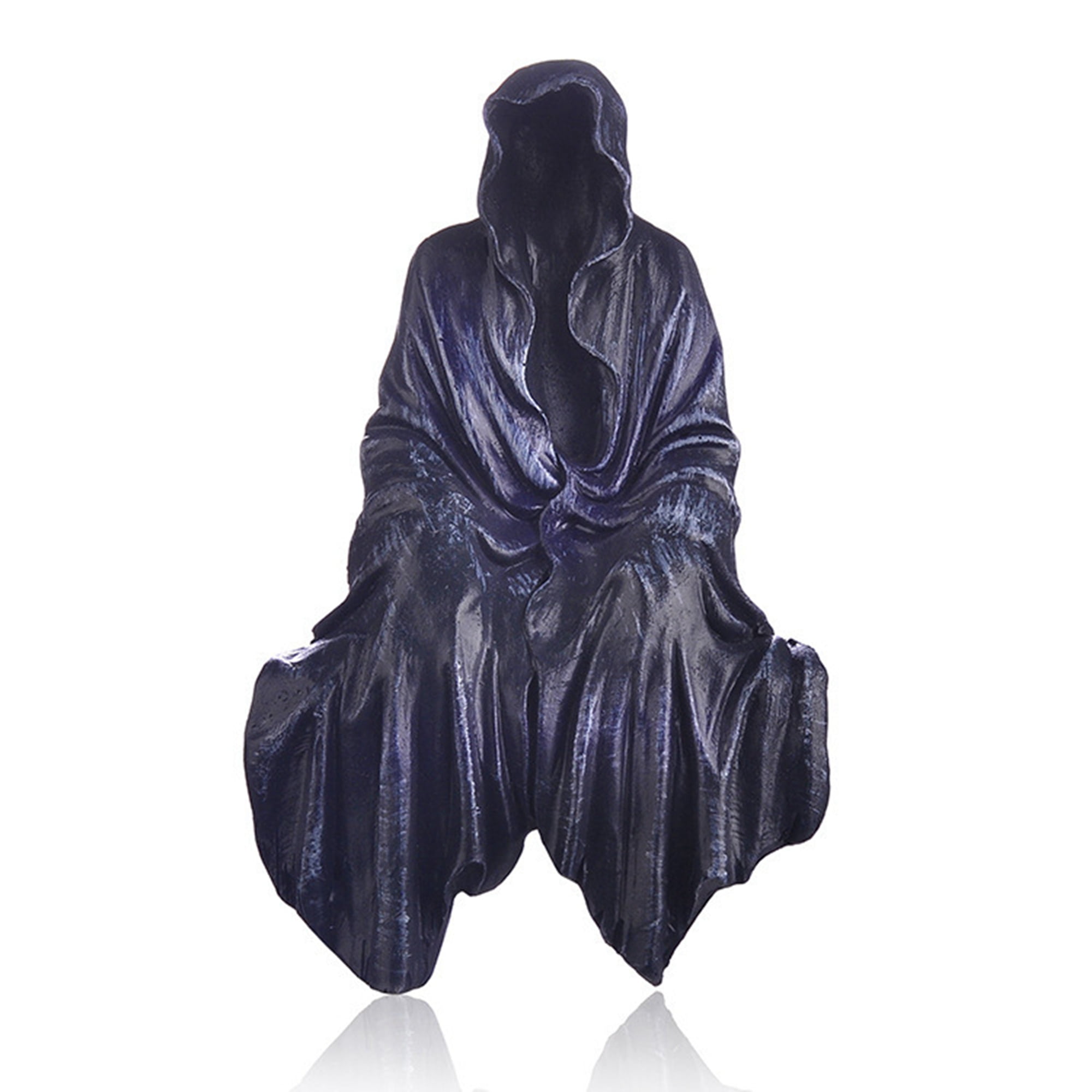 Halloween Grim Reaper Sitting Statue Gothic Hell Messenger Sculpture ...