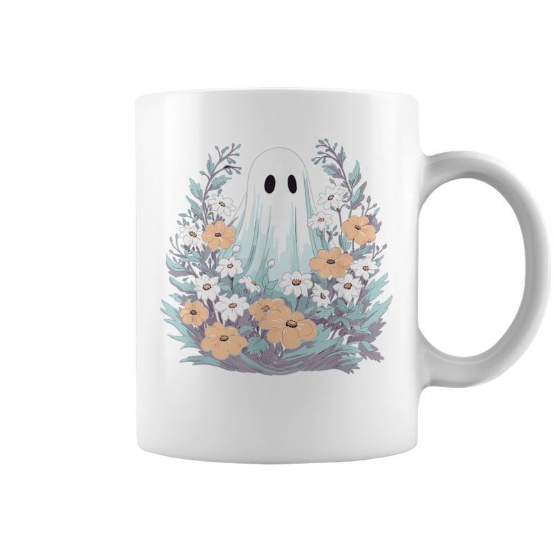 Halloween Groovy Ghost Hippie Flowers Coffee Mugs - Walmart.com