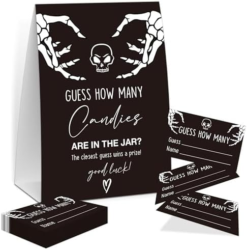 Halloween Guess How Many Candies Are In The Jar Game, Baby Shower Game ...