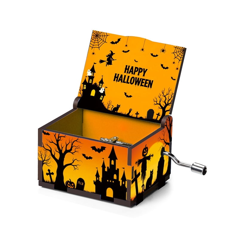 Halloween Hand-Crank Music Box Decorations, Featuring A Variety Of ...