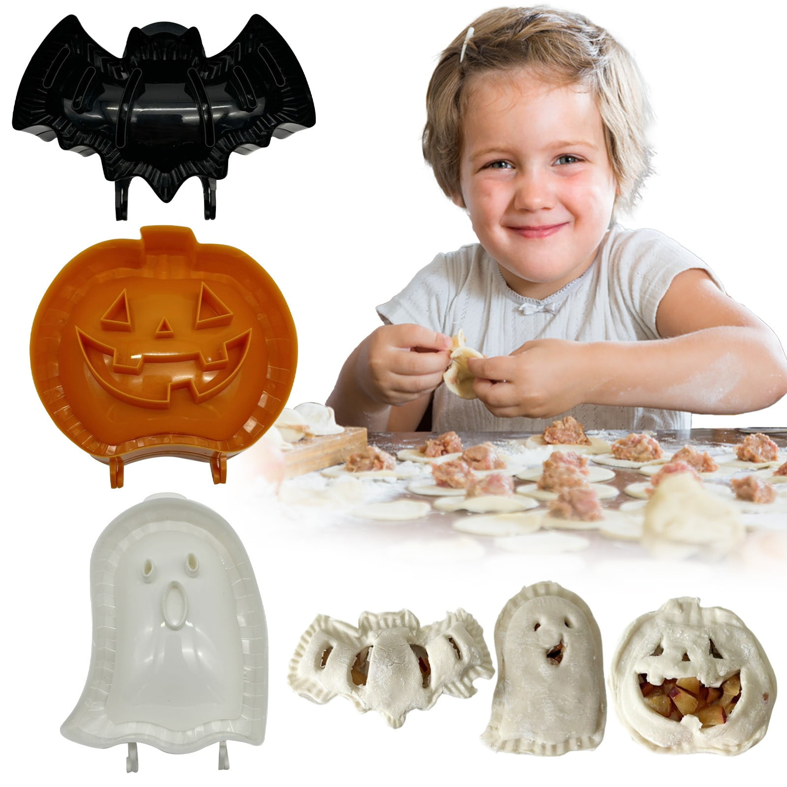 Halloween Hand Pie Molds for Baking,3 Pack Dough Presser Mini Pocket ...