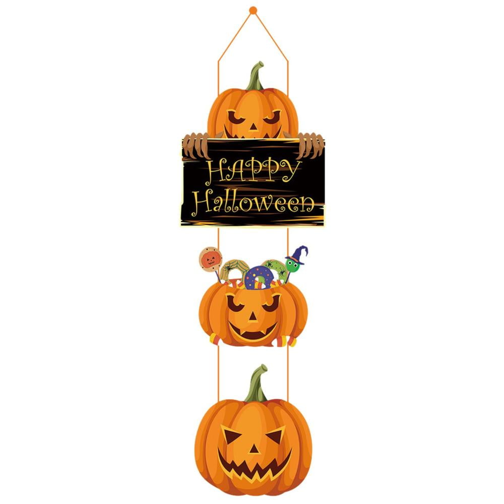 Halloween Hang Sign | Pumpkin Decor For Front Door | Spooky Happy ...
