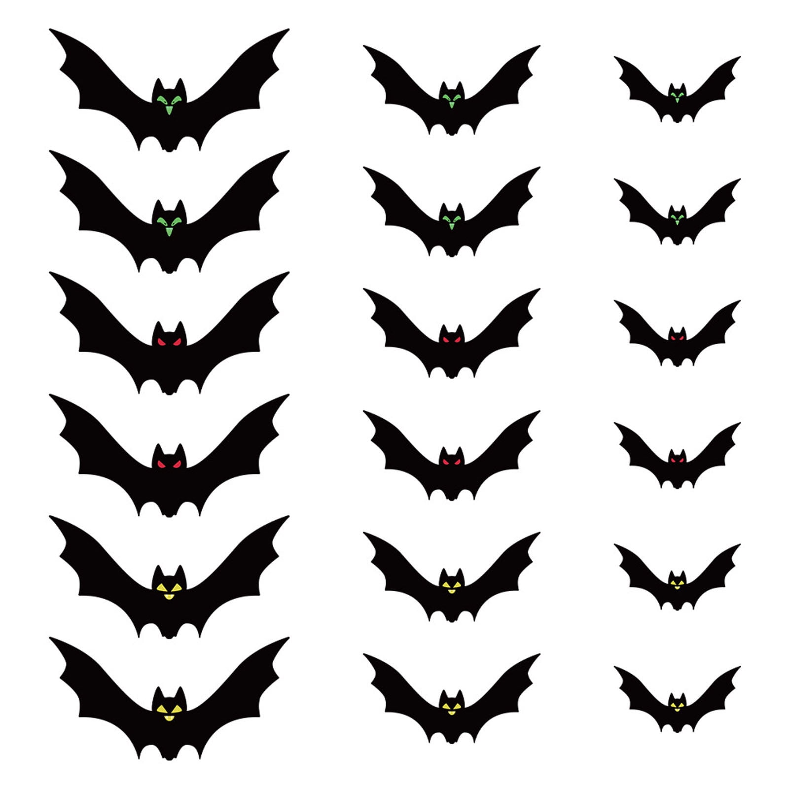 Halloween Hanging Bats 18 Pieces Realistic Scary Large Fake Black ...
