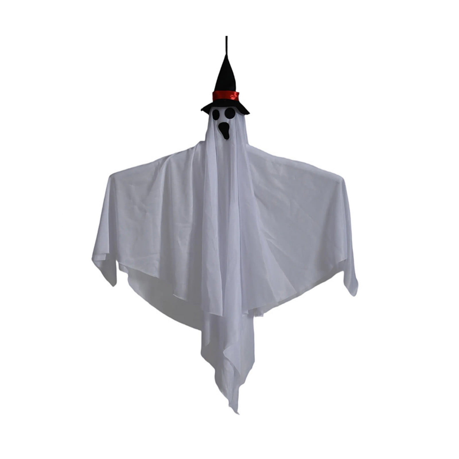 Halloween Hanging Ghost Decoration with Witch Hat, Spooky Floating ...