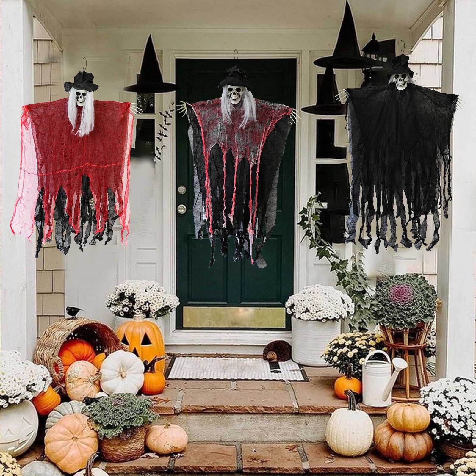 Halloween Hanging Ghost Luminous Horror Decorations Haunted House ...