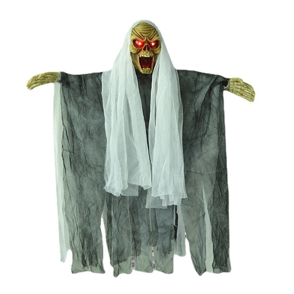 Halloween Hanging Ghost Skeleton Flying Ghost Props Motion Activated ...