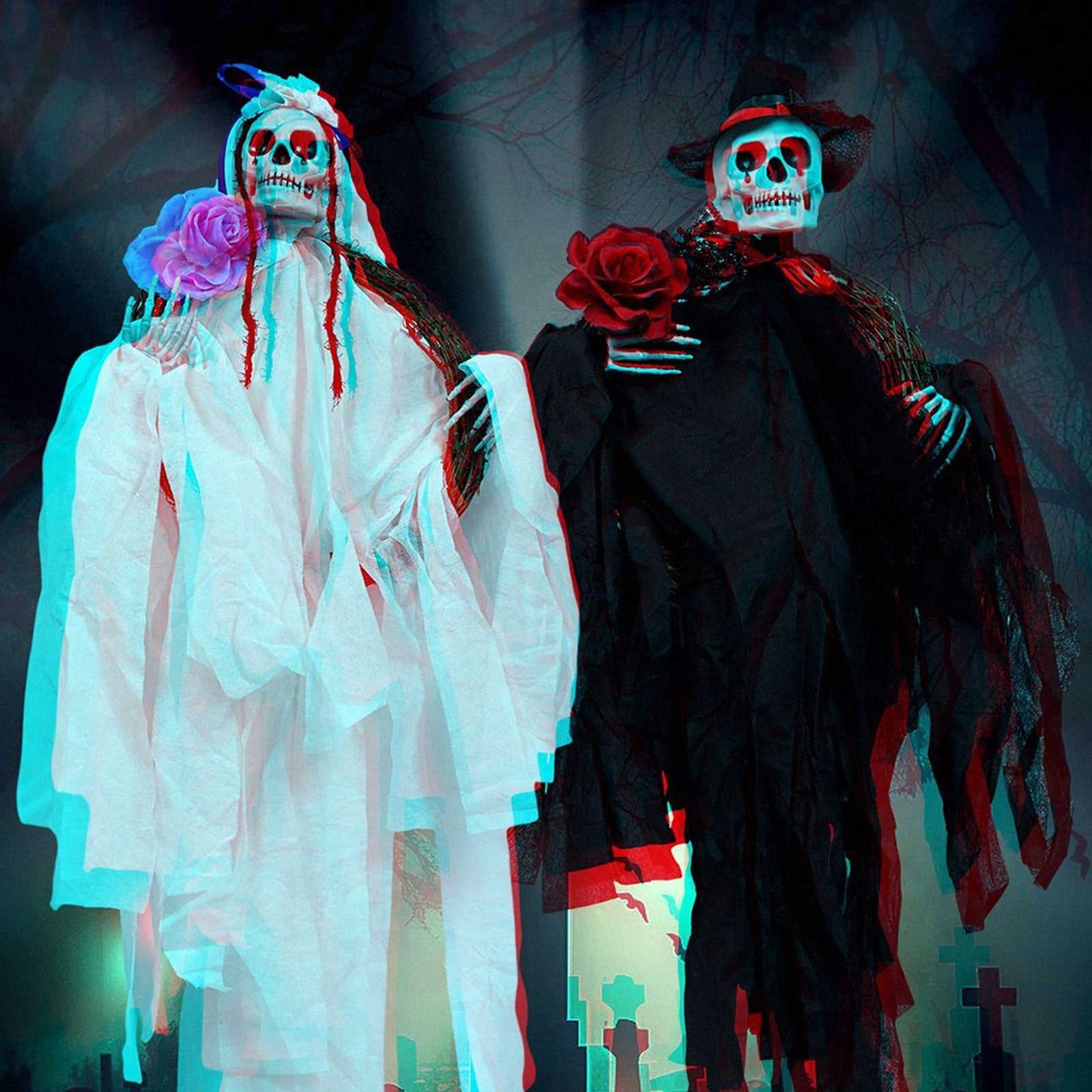 Halloween Hanging Ghost Wreath Yard Decorations Halloween Ghosts Creepy ...