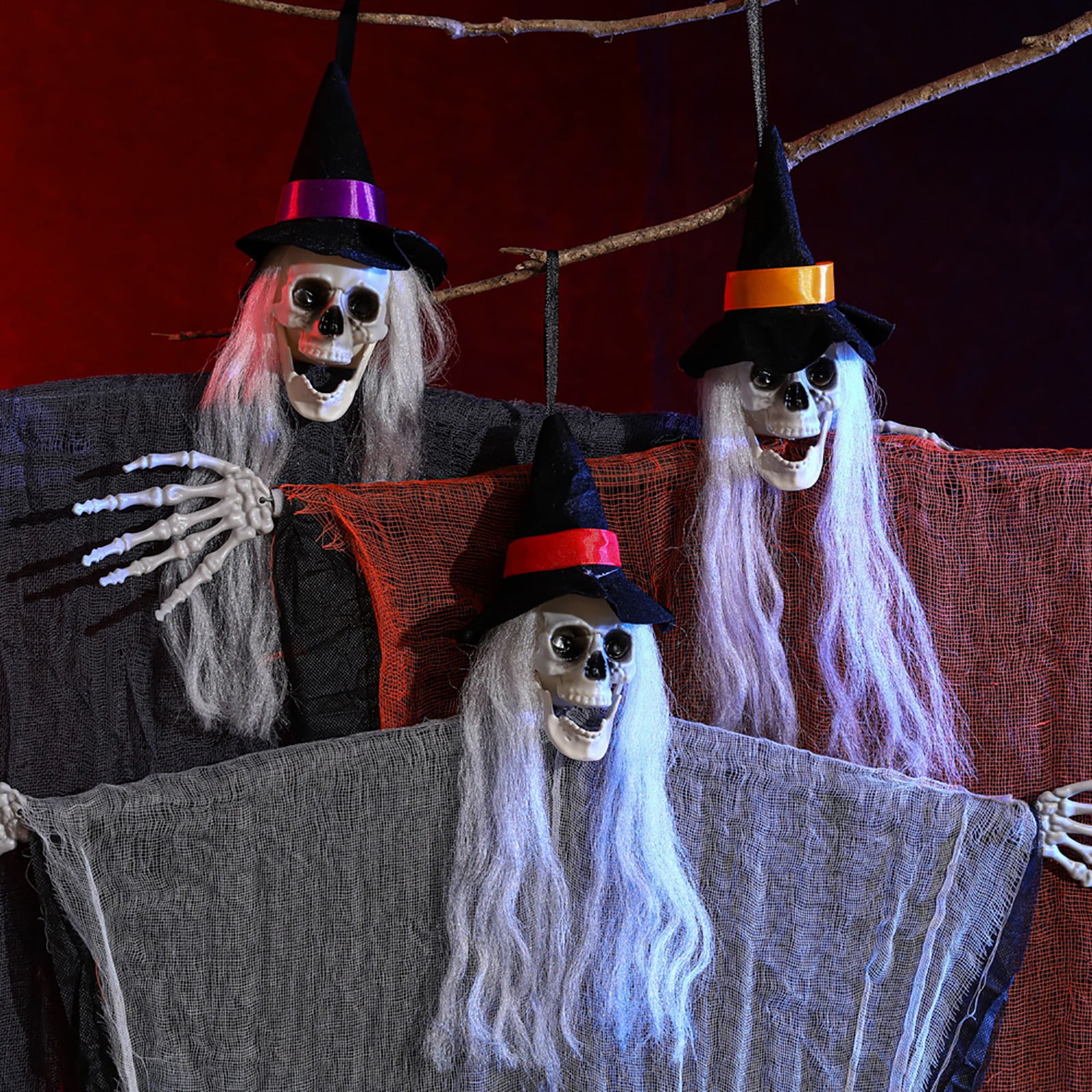 Halloween Hanging Ghosts Decorations, Halloween Scary Skeleton Ghosts ...