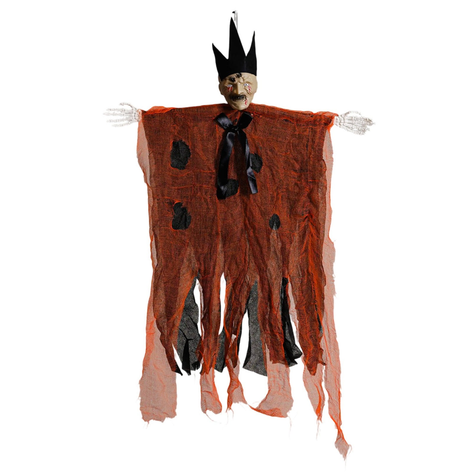 Halloween Hanging Scary Ghost Decoration with Crown, Large Spooky ...