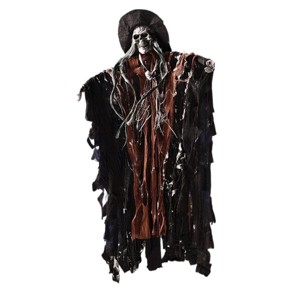 Halloween Hanging Skeleton Decoratio, Scary Hanging Ghost with Glowing ...
