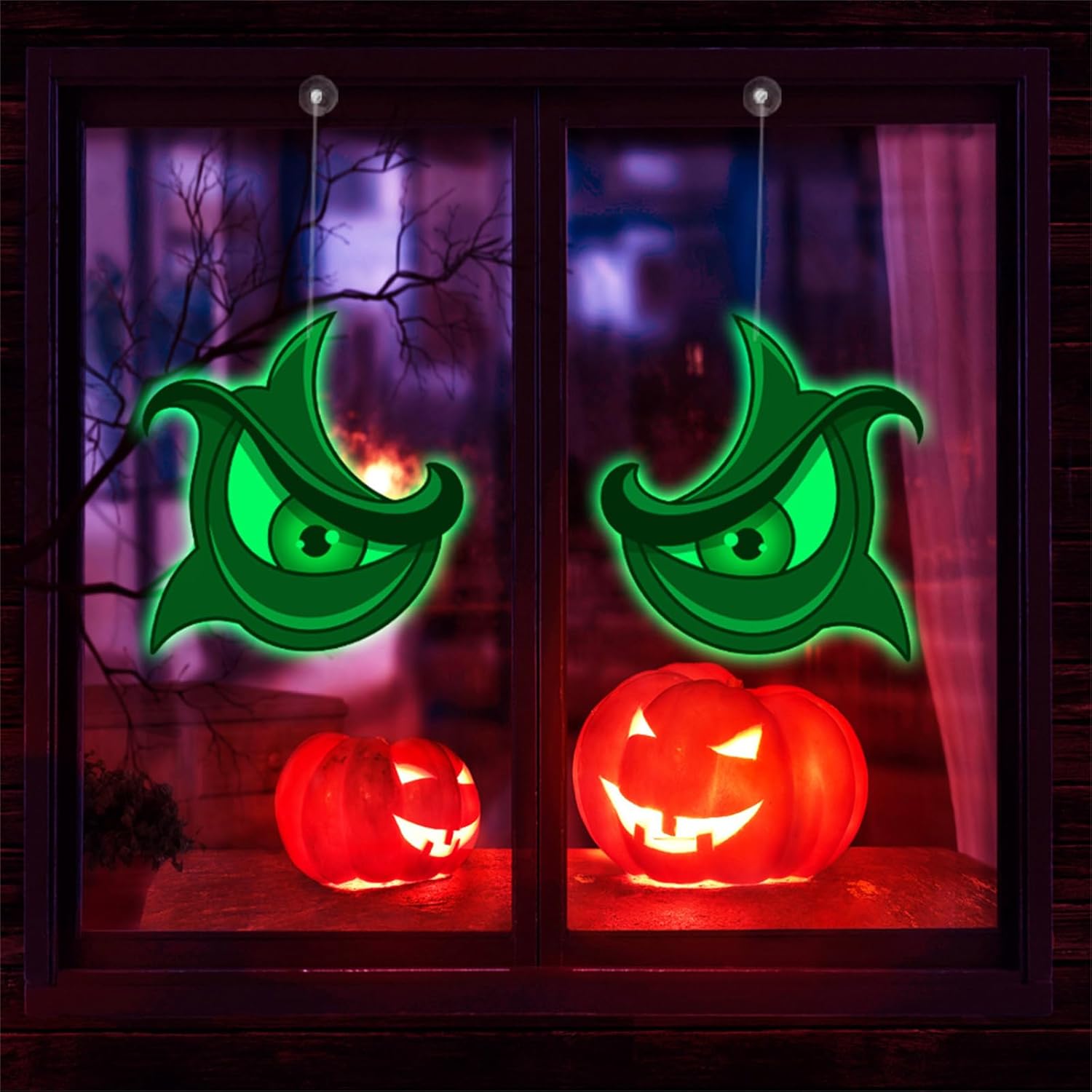 Halloween Hanging Spooky Eyes Decoration, Luminous Halloween Sticker, 1 ...