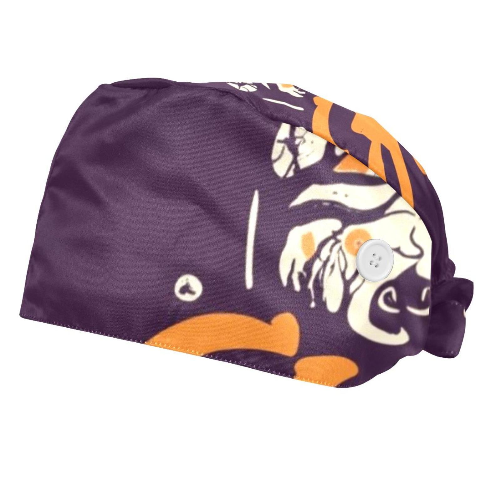 Halloween Hat Bouffant Cap Working Hat One Size Multi Color, 2 Pcs ...