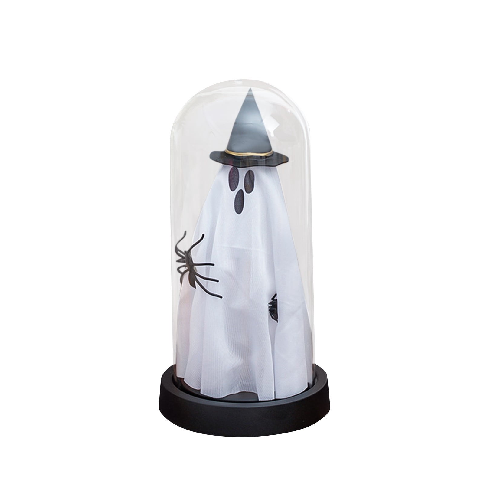 Halloween Haunted Glass Dome Night Light - 8.46" Halloween Ghost Decor ...