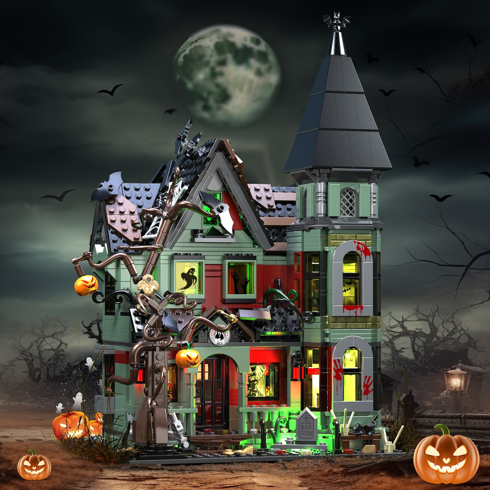 Halloween Haunted House Building Set Creative DIY Project to Build ...