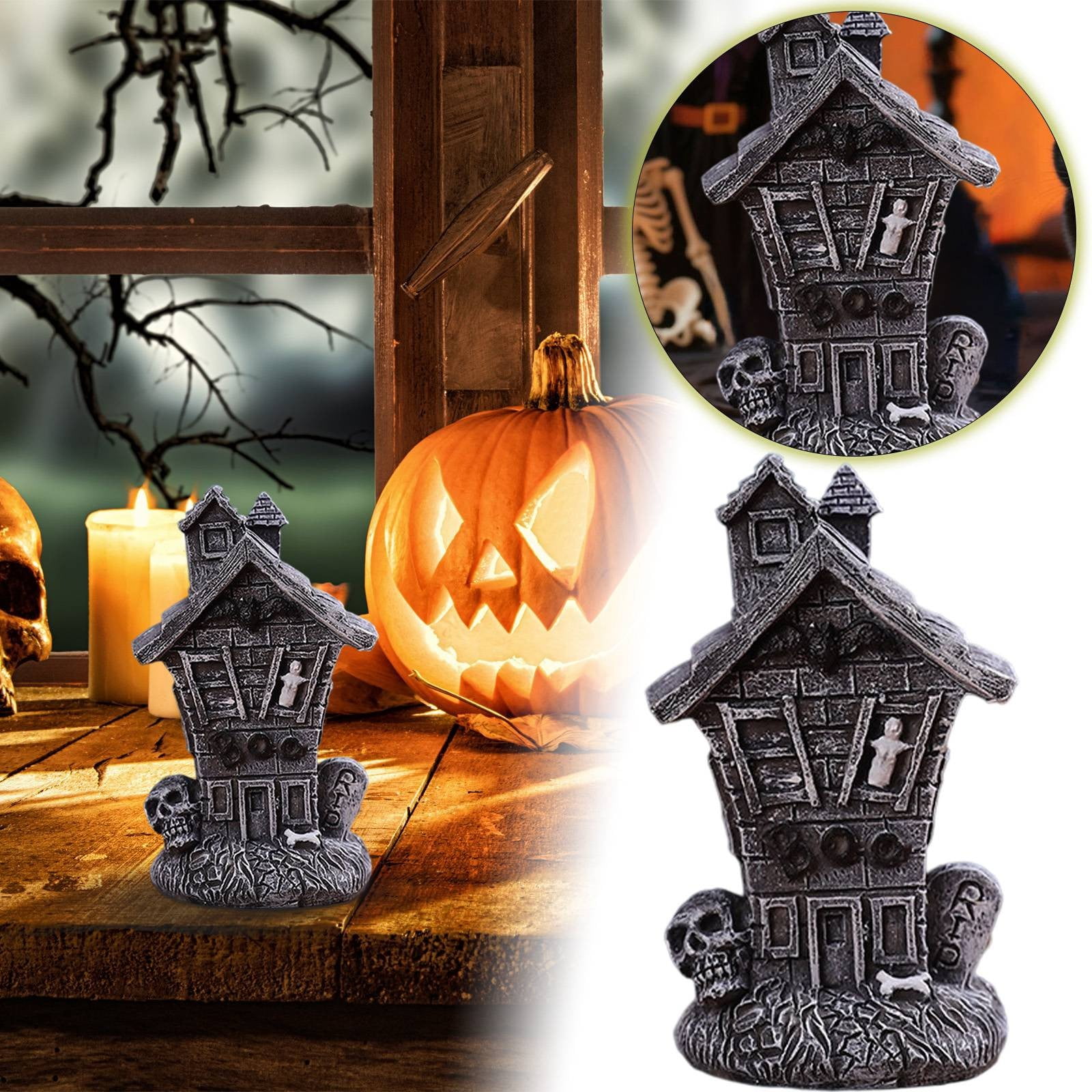 Halloween Haunted House Desktop Ornament – Funny & Scary Miniature ...