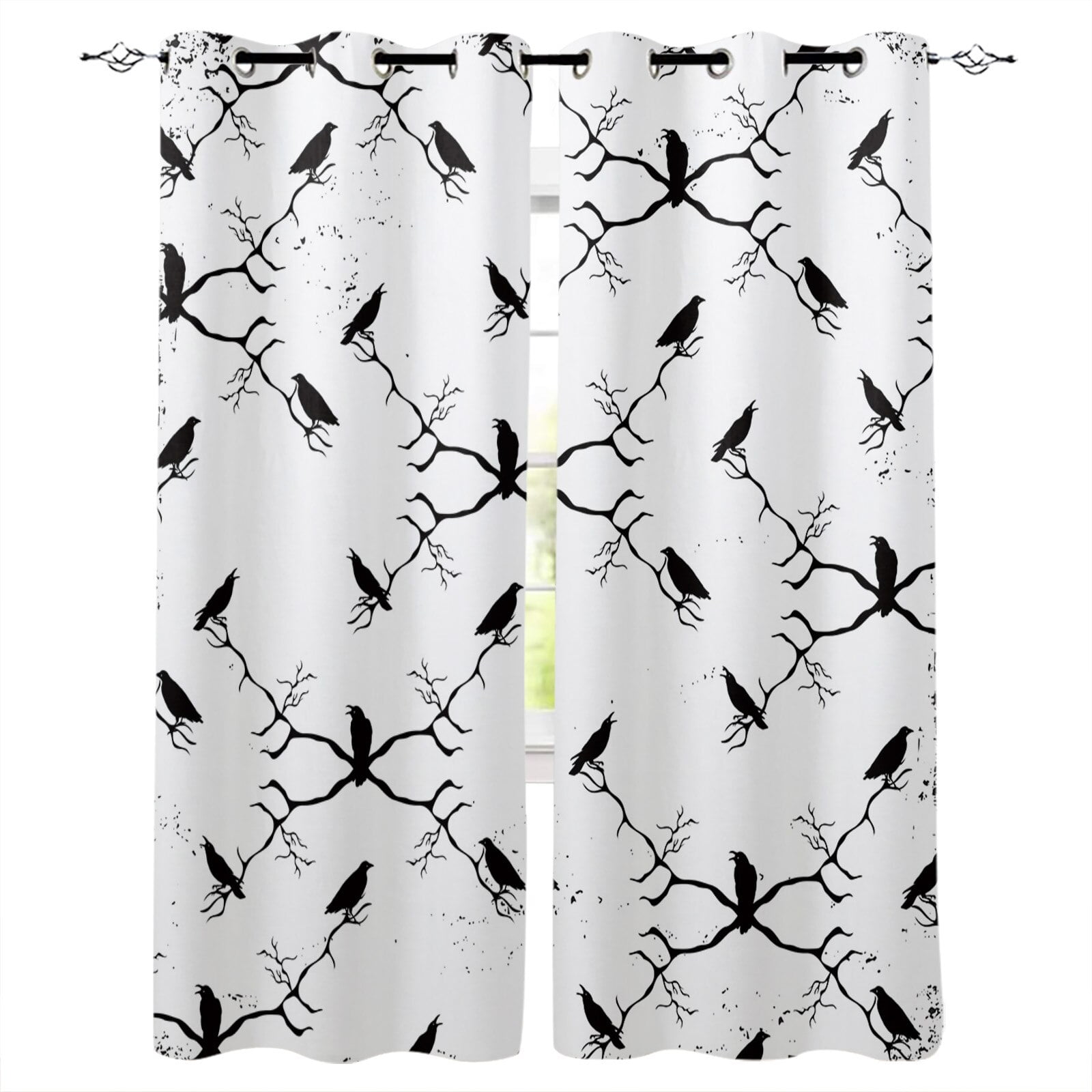 Halloween Haunted Mansion Window Treatments Curtains Valance Outdoor ...