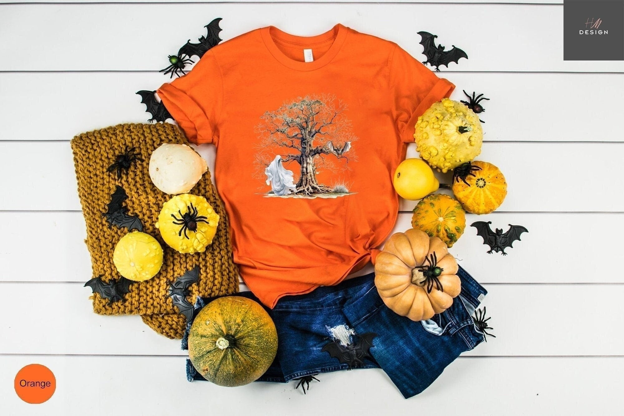 Halloween Haunted Tree Shirt, Halloween,Halloween Scarecrow Shirt ...
